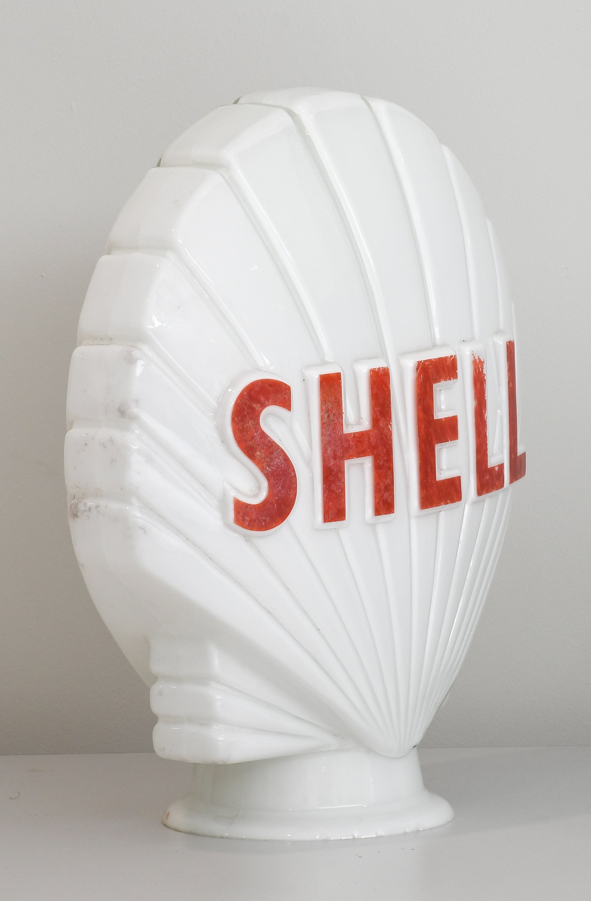 Lot 500 - An Original Shell Opaque Glass Petrol Pump