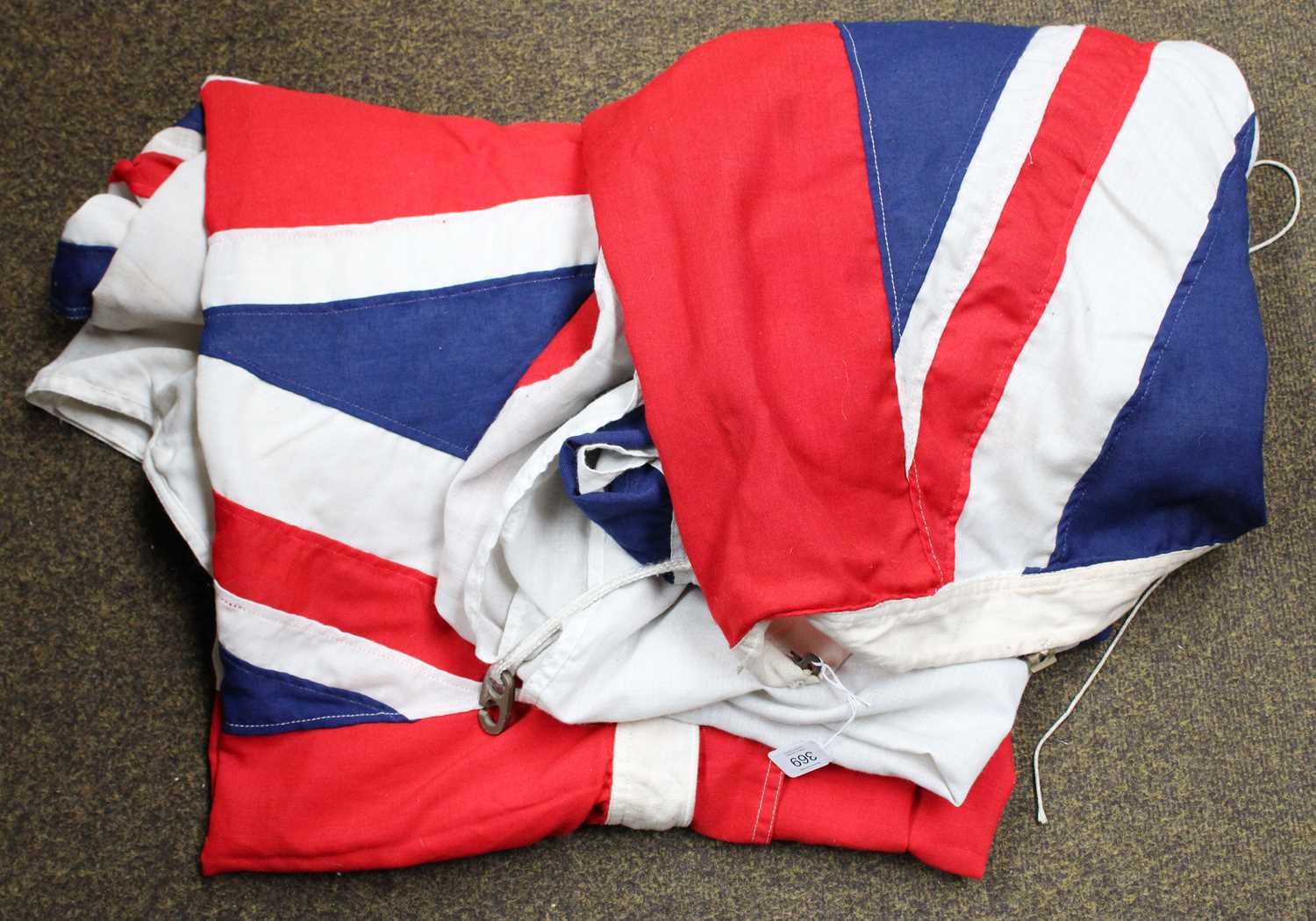 Lot 369 - Two Canvas Union Flag Navy Ensign, dated