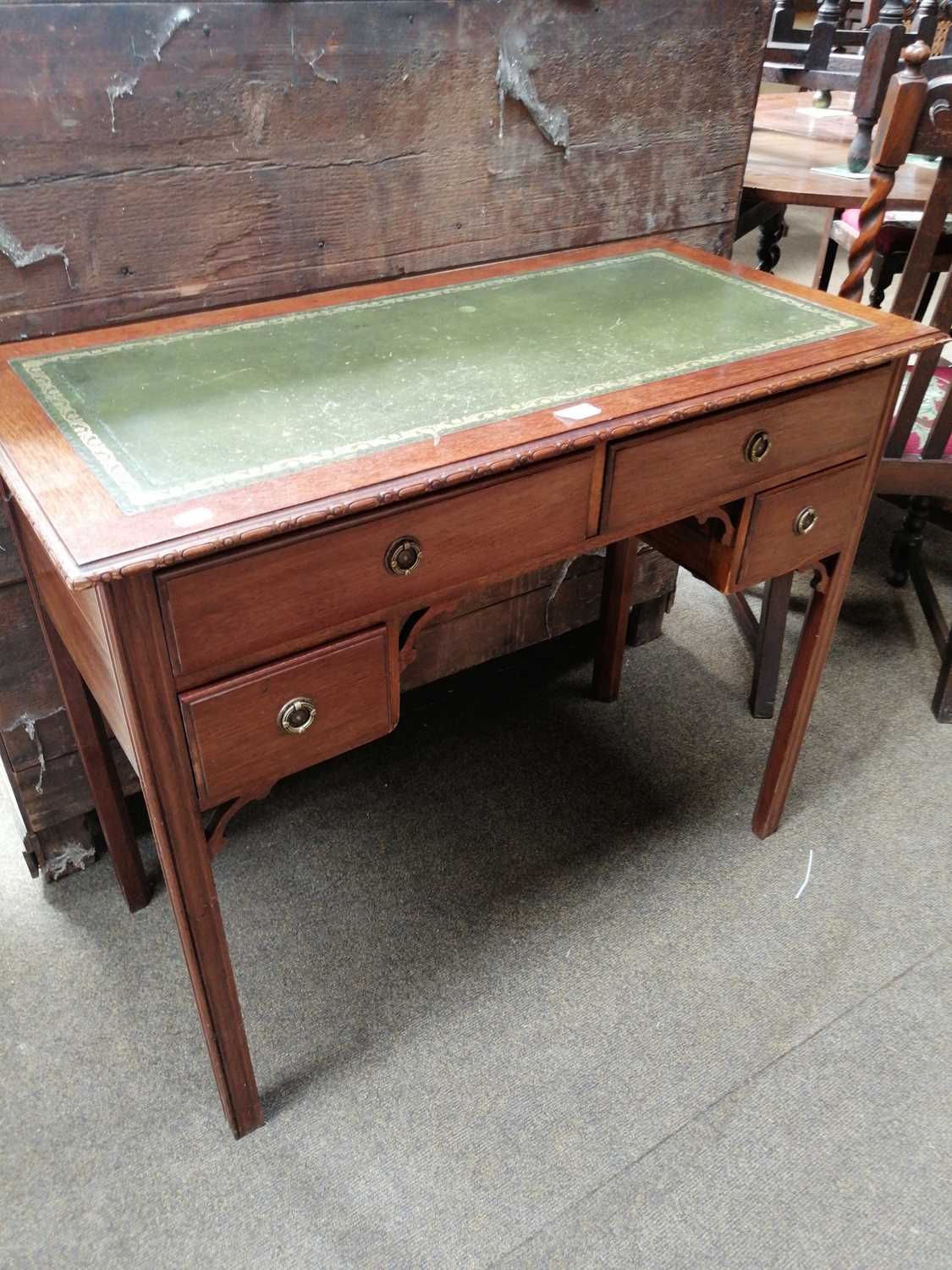 Lot 1196 - A Leather-Inset Mahogany Writing Table,