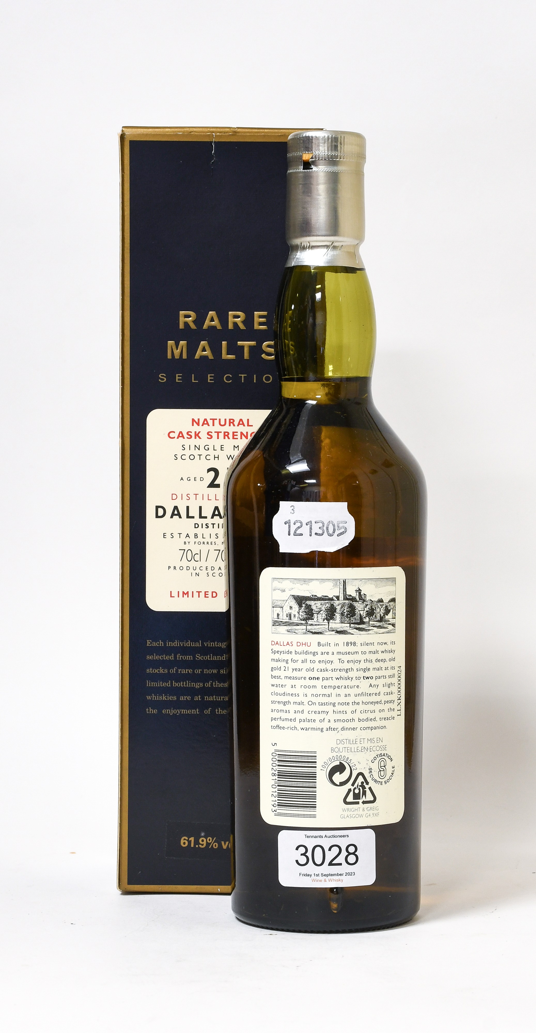 Lot 3028 - Dallas Dhu 21 Year Old Single Malt Scotch