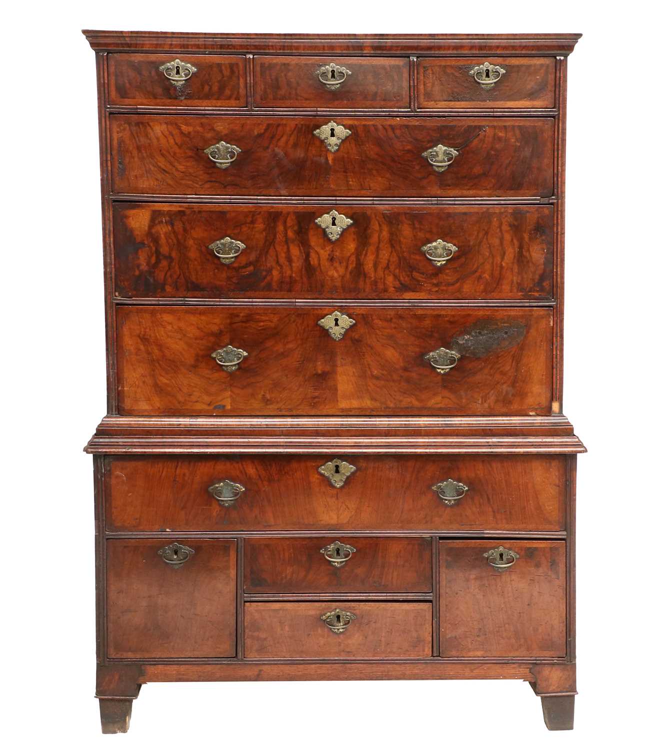 Lot 856 - A George II Walnut and Featherbanded