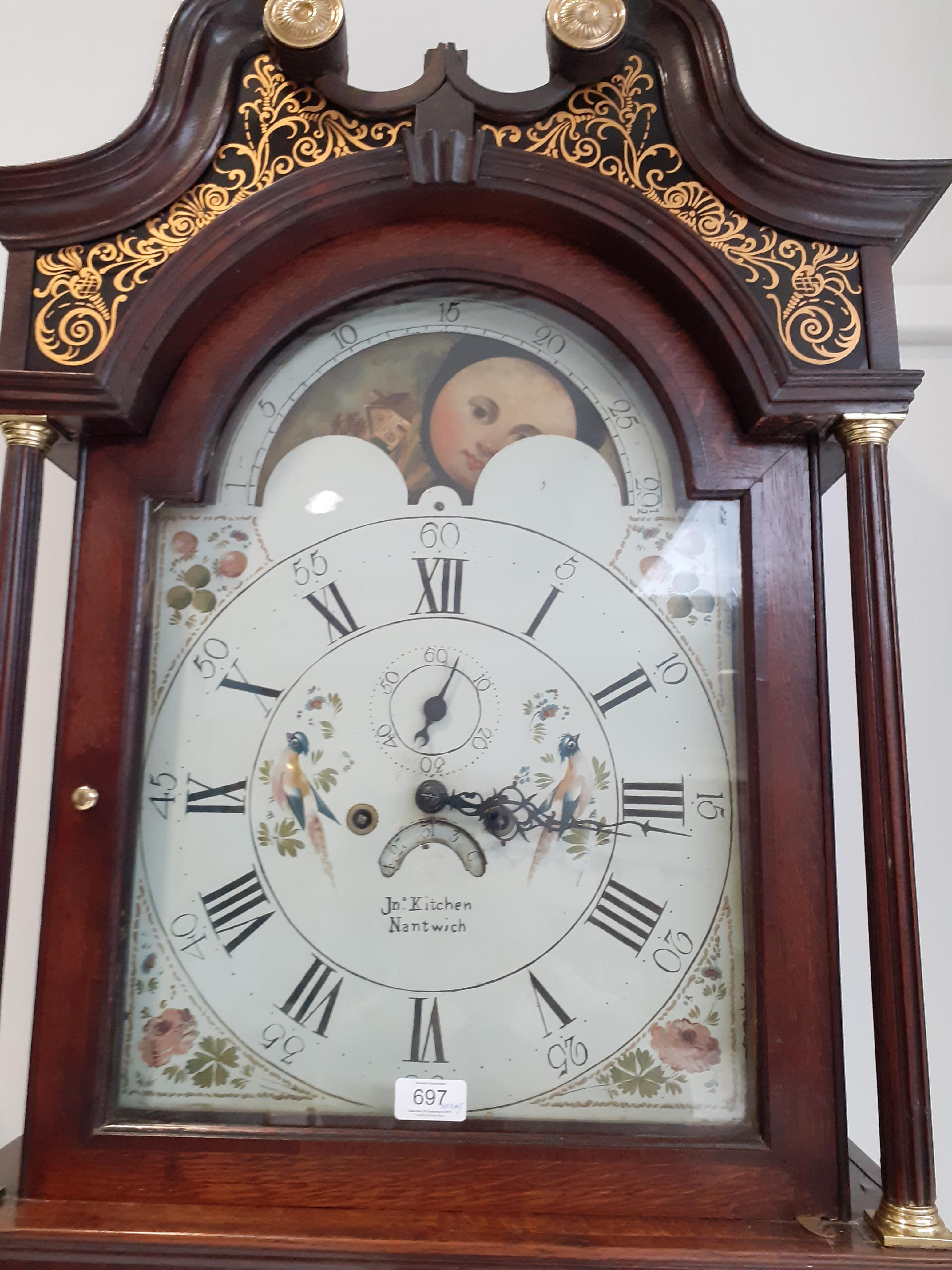 Lot 1356 - An Oak Eight Day Longcase Clock, signed Jno