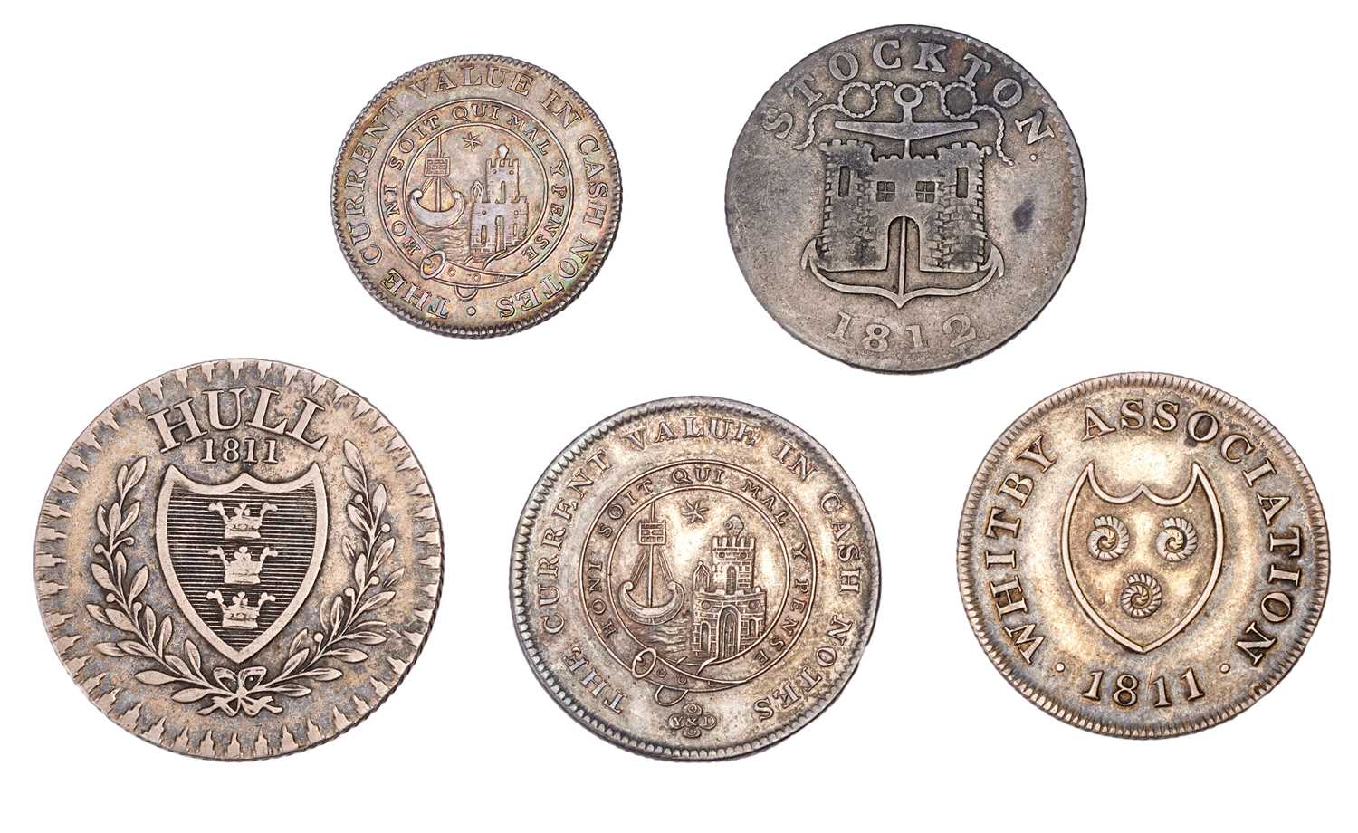 Lot 365 - Yorkshire 19th Century Silver Tokens, 5