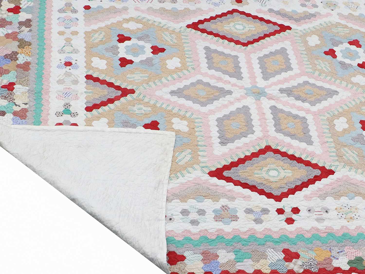 Lot 2030 - Early 20th Century Patchwork Quilt, worked