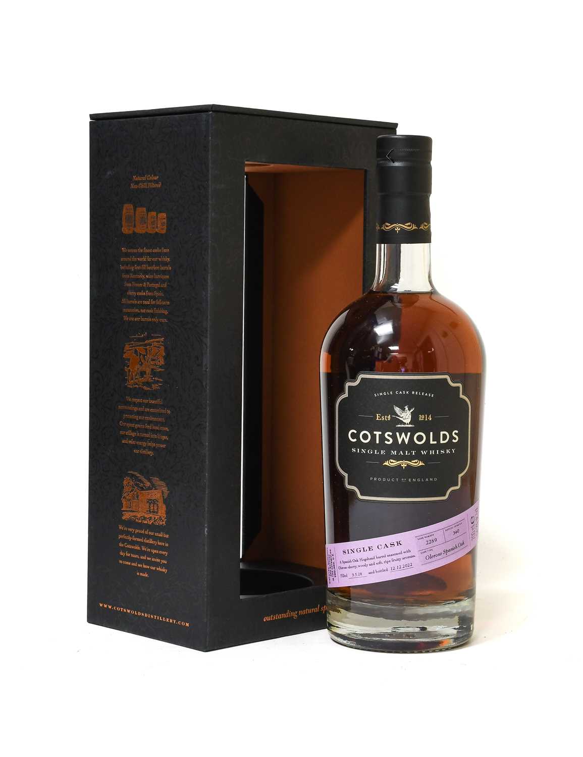 Lot 3137 - Cotswolds Single Malt Whisky Single Cask,