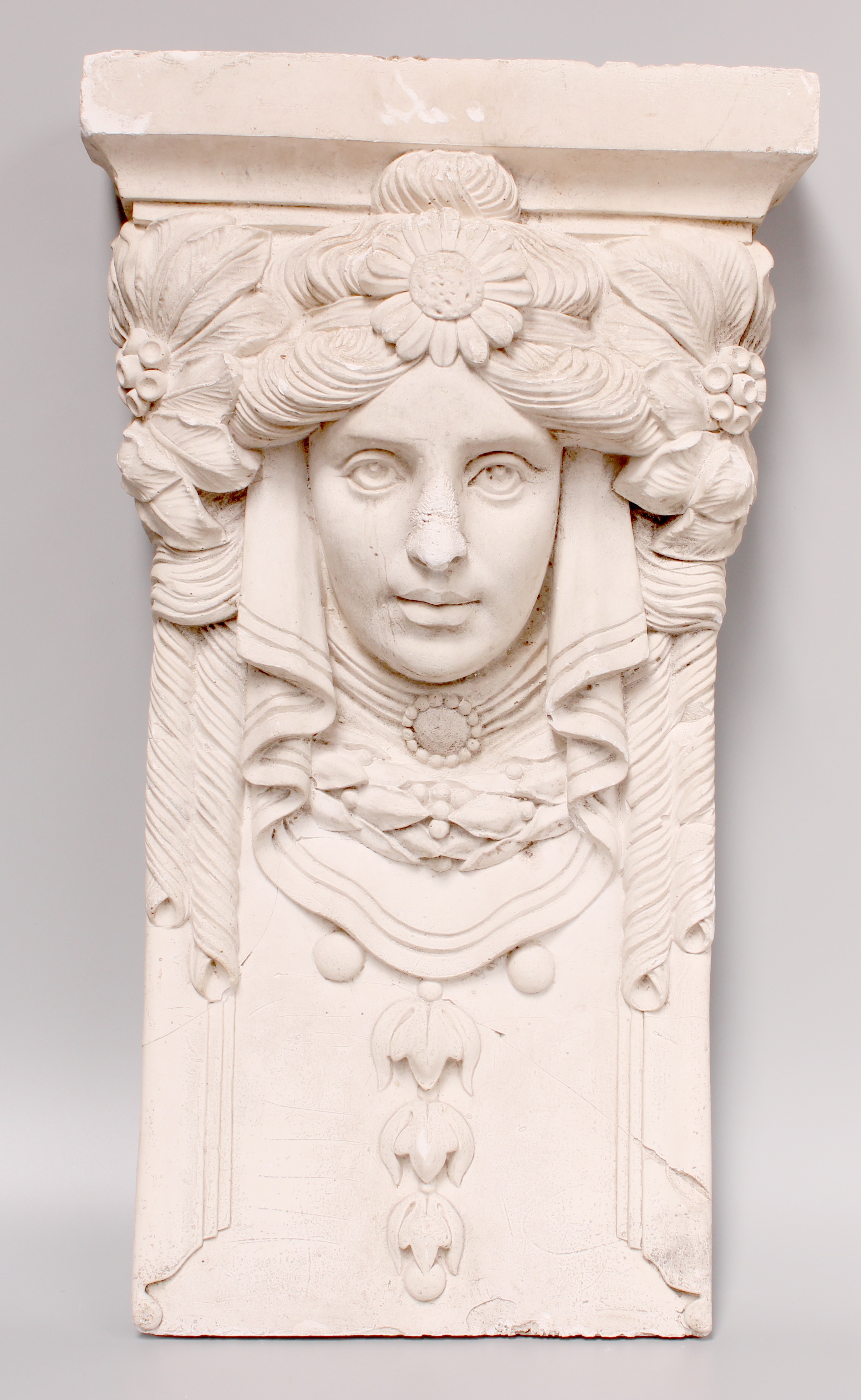 Lot 358 - A Plaster Cast Pillaster Terminal, Victorian,