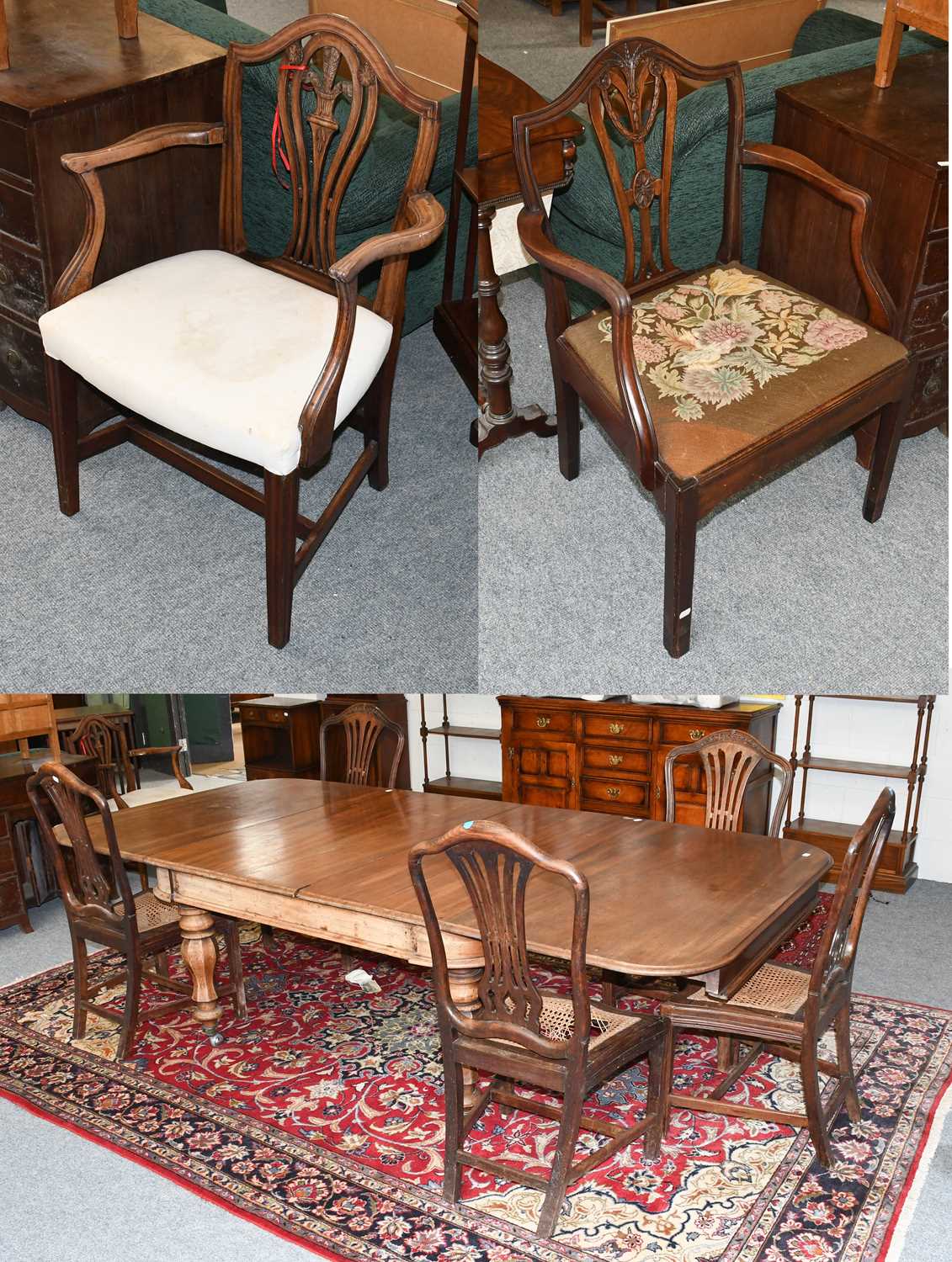 Lot 1205 - A Victorian Mahogany Draw Leaf Dining Table,