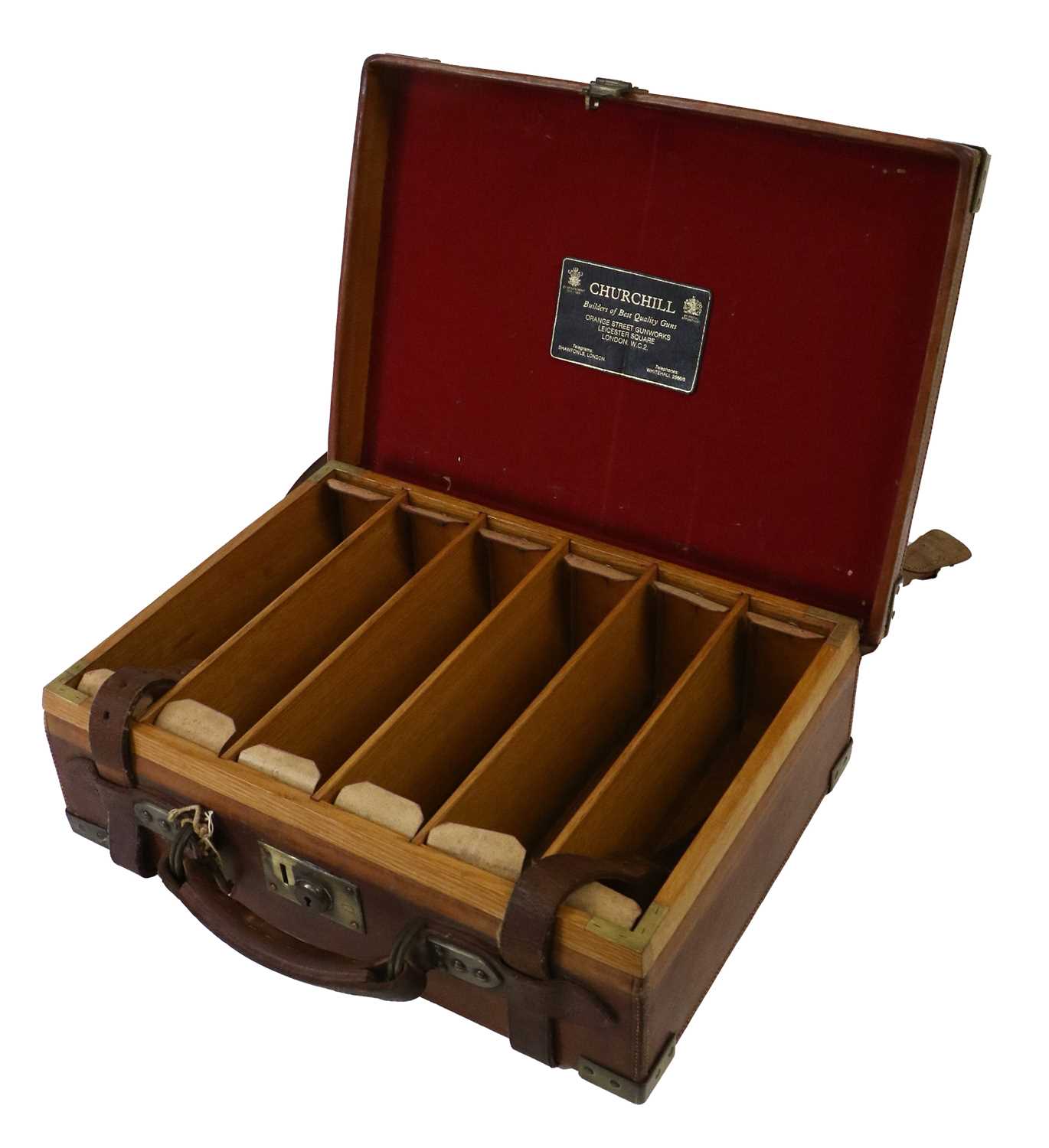 Lot 177 - A Good Stitched Leather Cartridge Case by