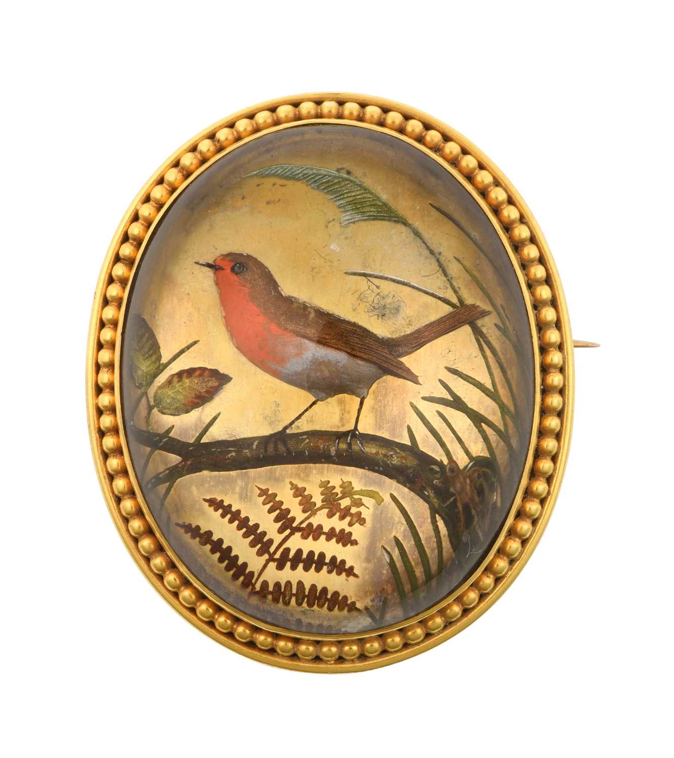 Lot 2296 - An Essex Crystal Reverse Intaglio Brooch