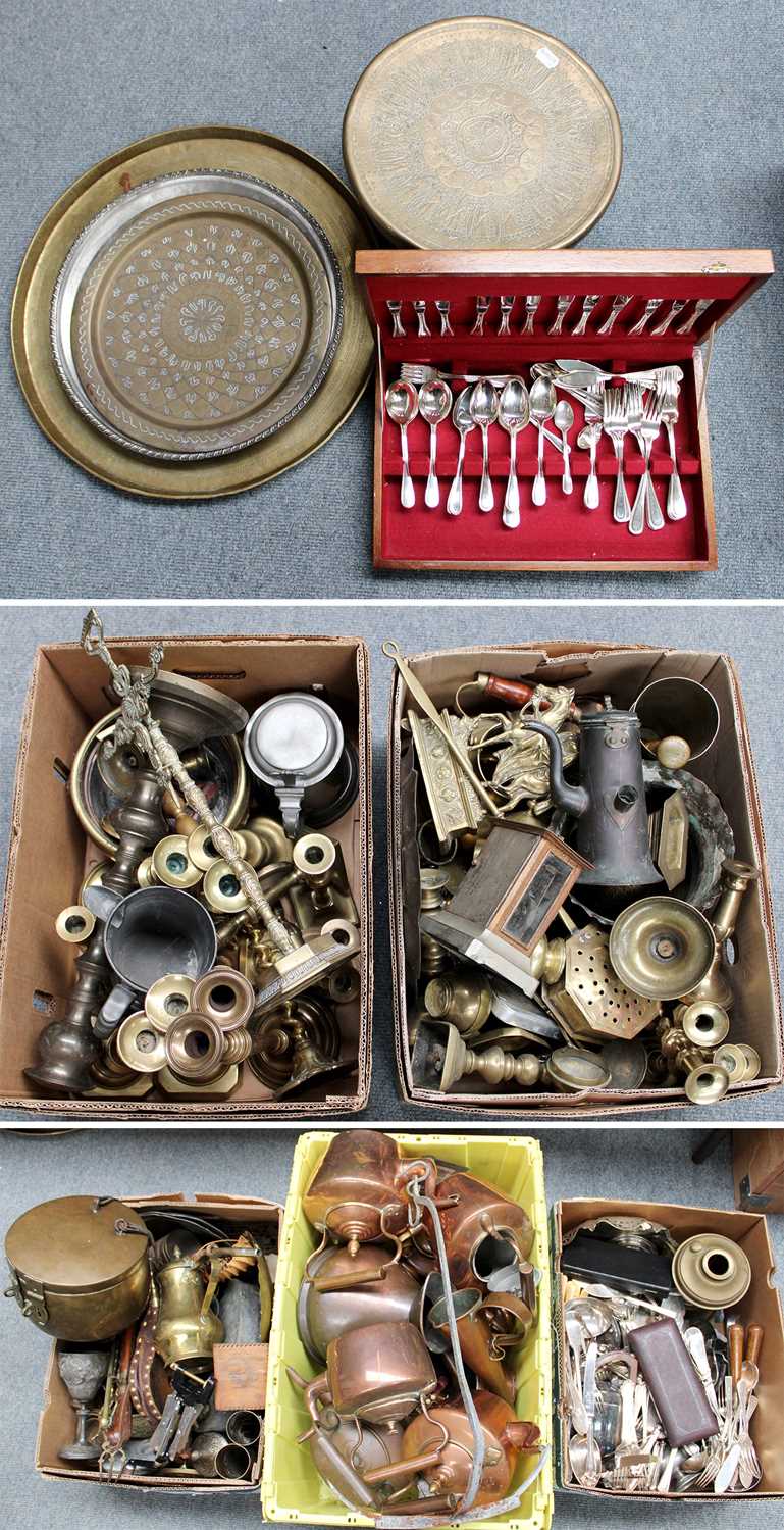 Lot 176 - A Large Quantity of Victorian Metalwares,