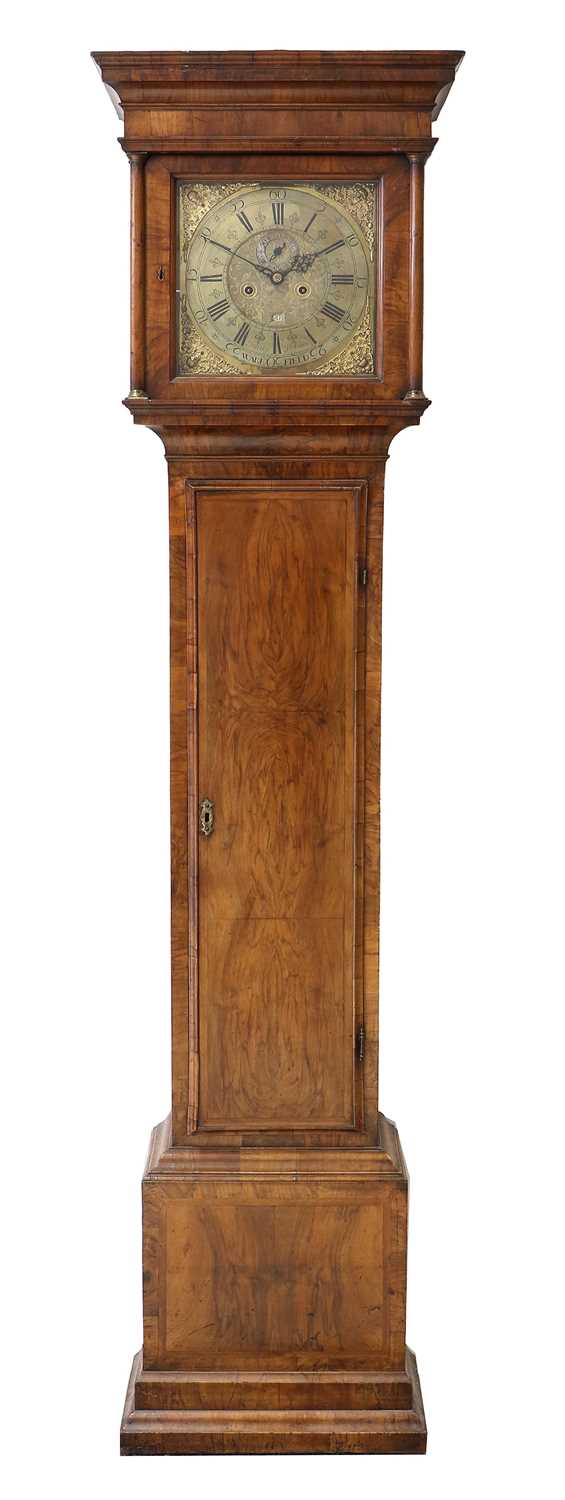 Lot 665 - ~ A Walnut Eight Day Longcase Clock, signed