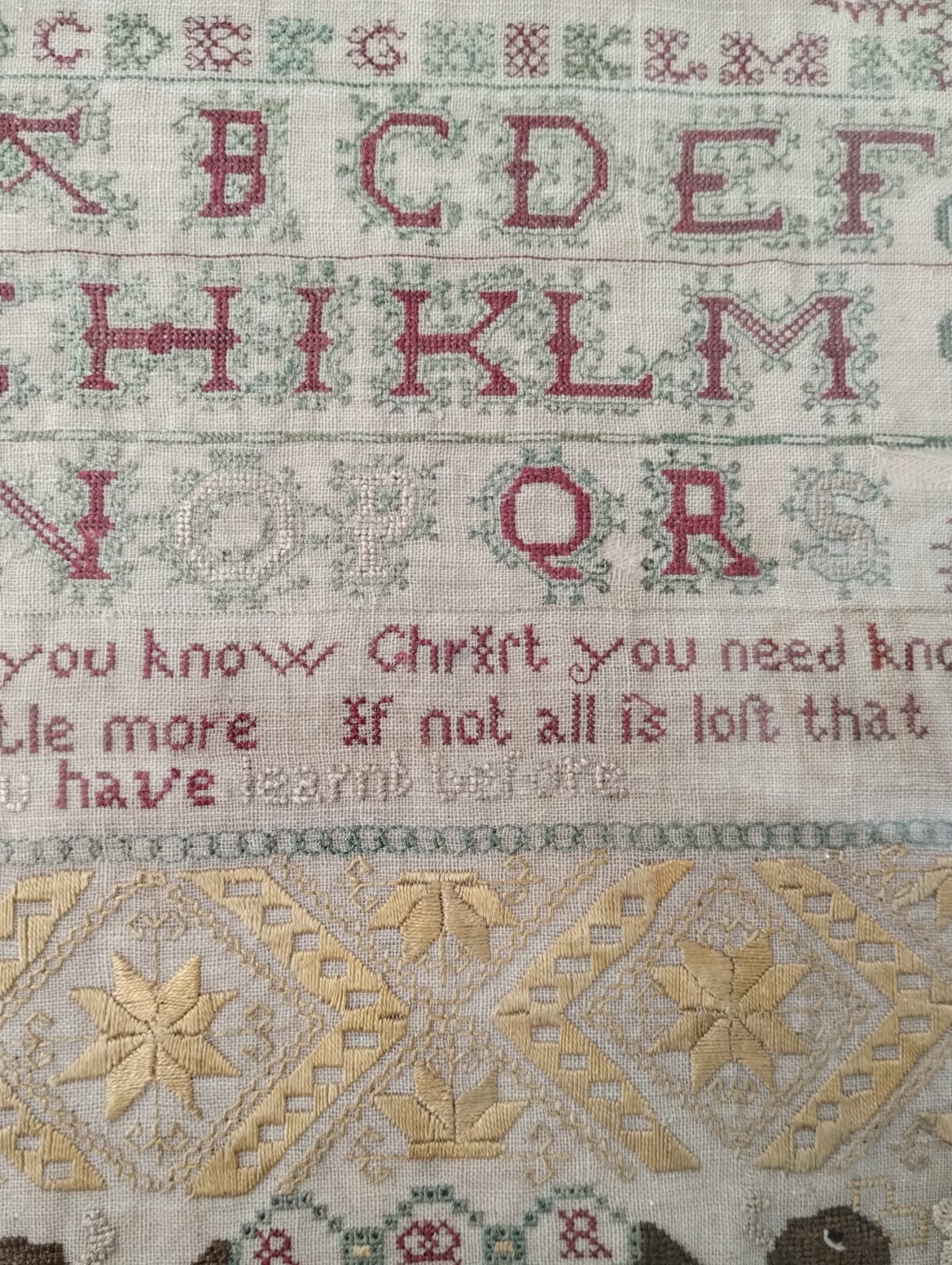 Lot 2082 - Scottish Alphabet Sampler Worked by Susanna