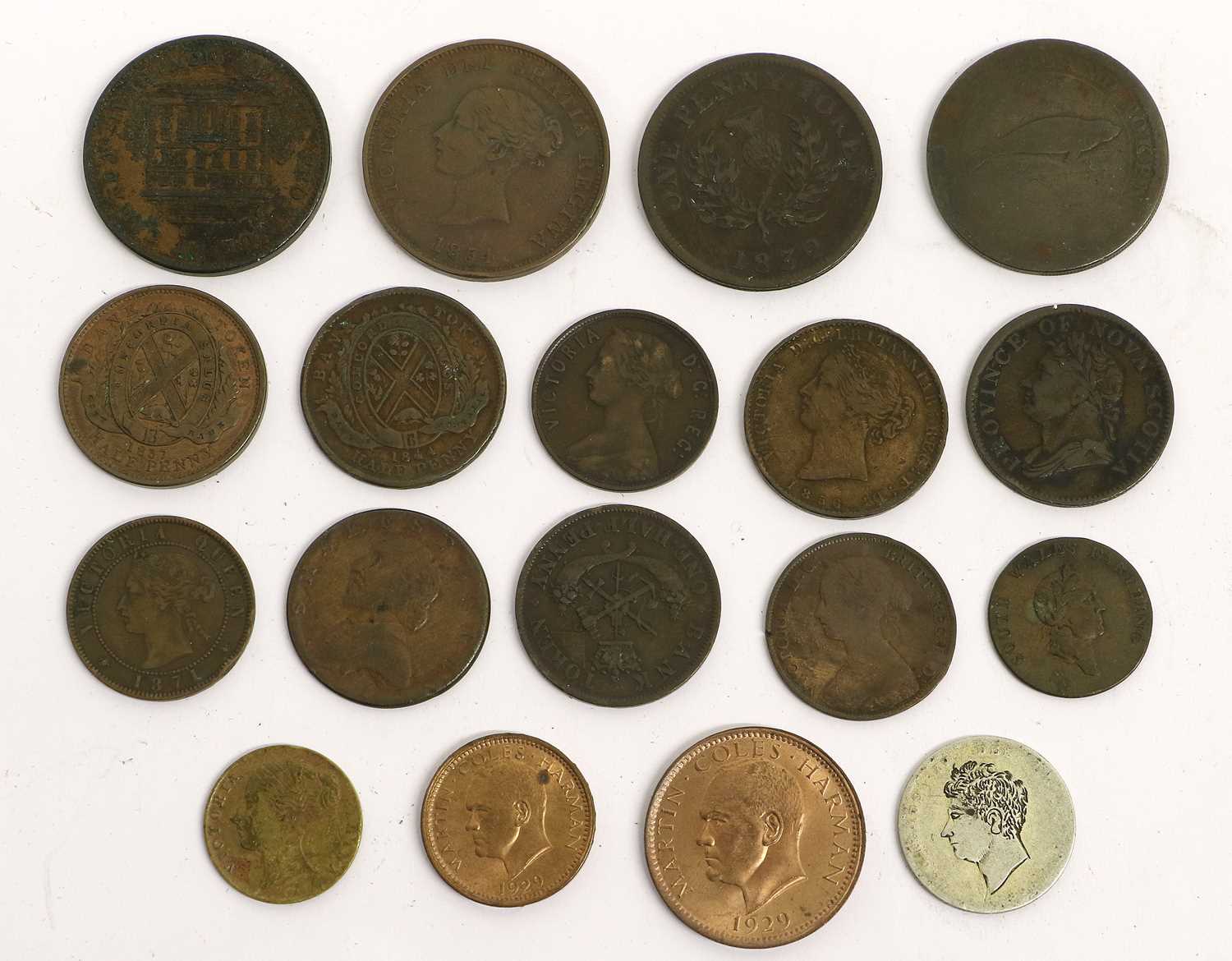Lot 418 - Mixed Canadian and British Tokens and Coins,