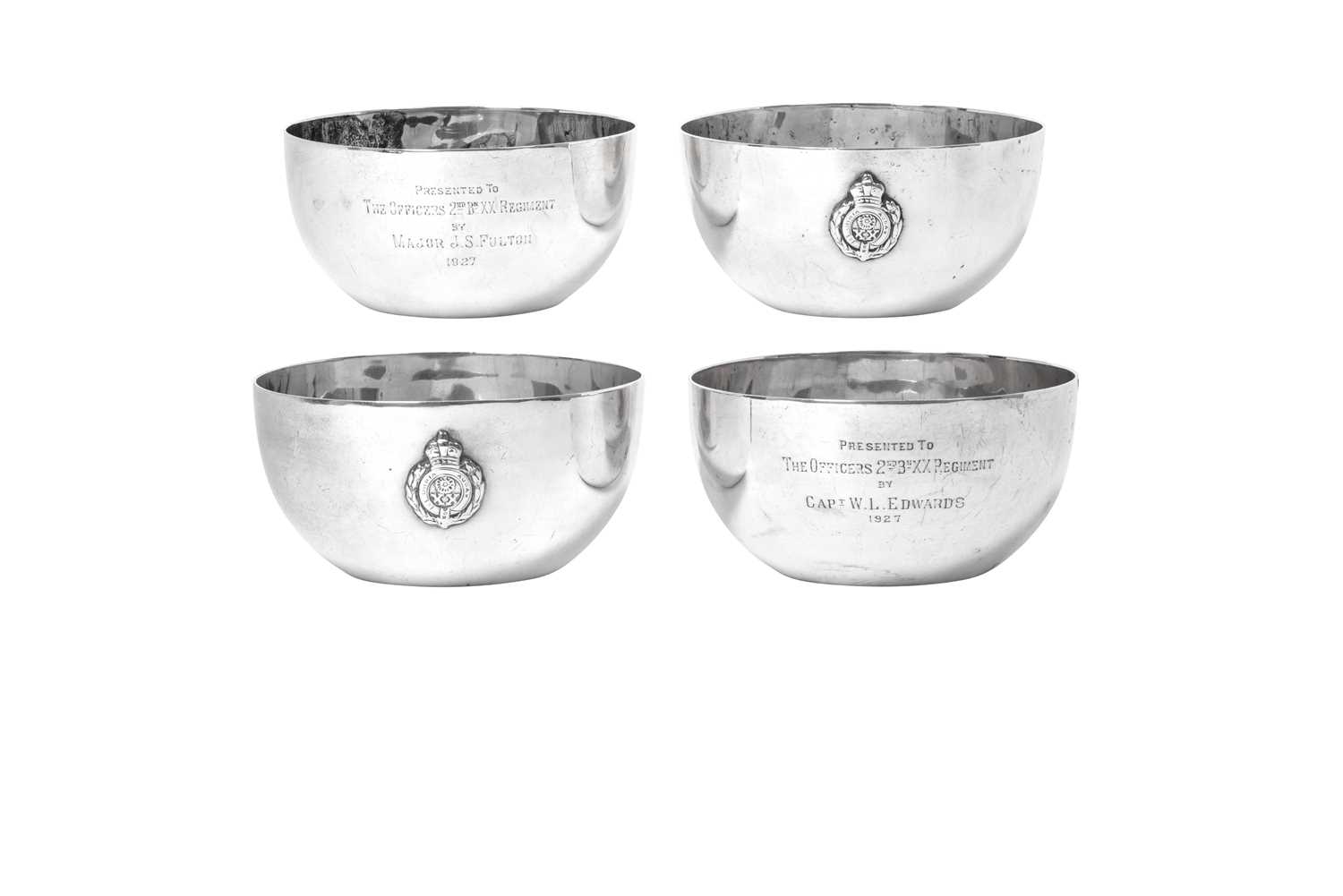 Lot 2298 - Four Edward VII Silver Finger-Bowls,