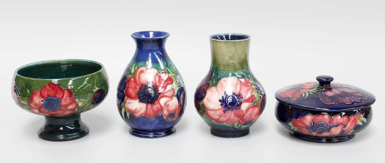 Lot 167 - A William Moorcroft Vase, "Anemone" pattern,