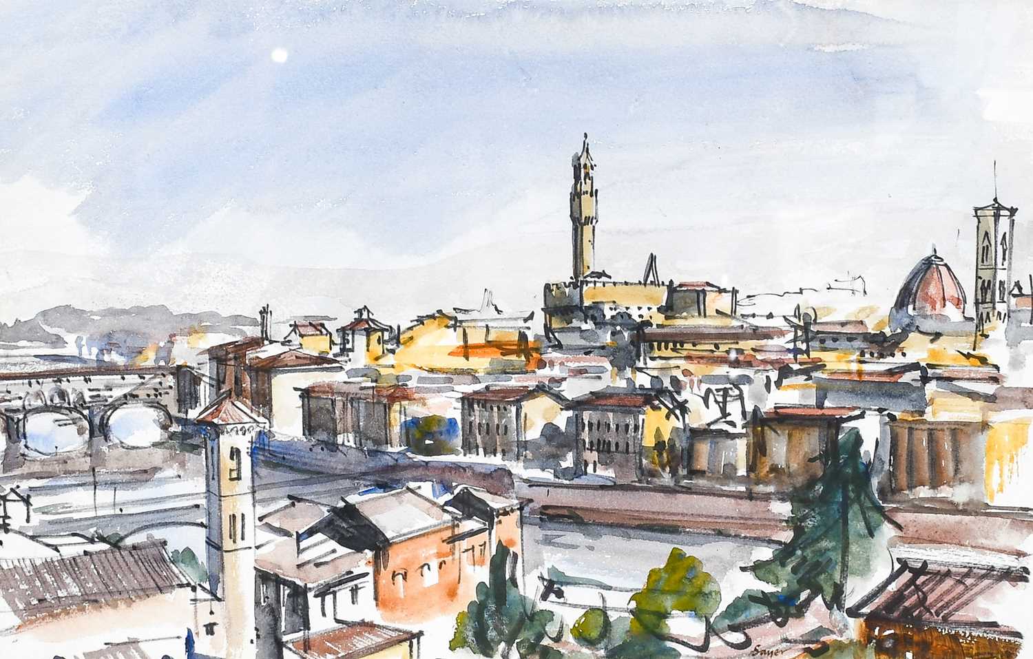 Lot 1055 - Harold Sayer ARWS, RE (1913-1993) "Florence"