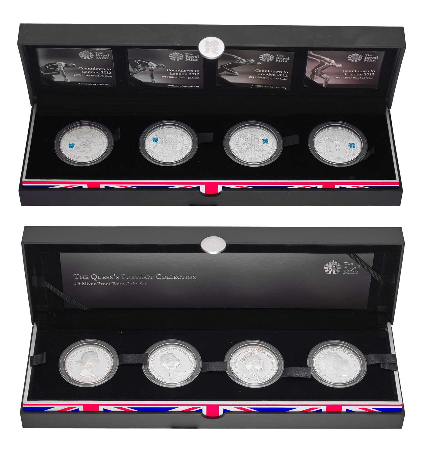 Lot 369 - 2x Royal Mint Silver Proof Four-Coin Sets;