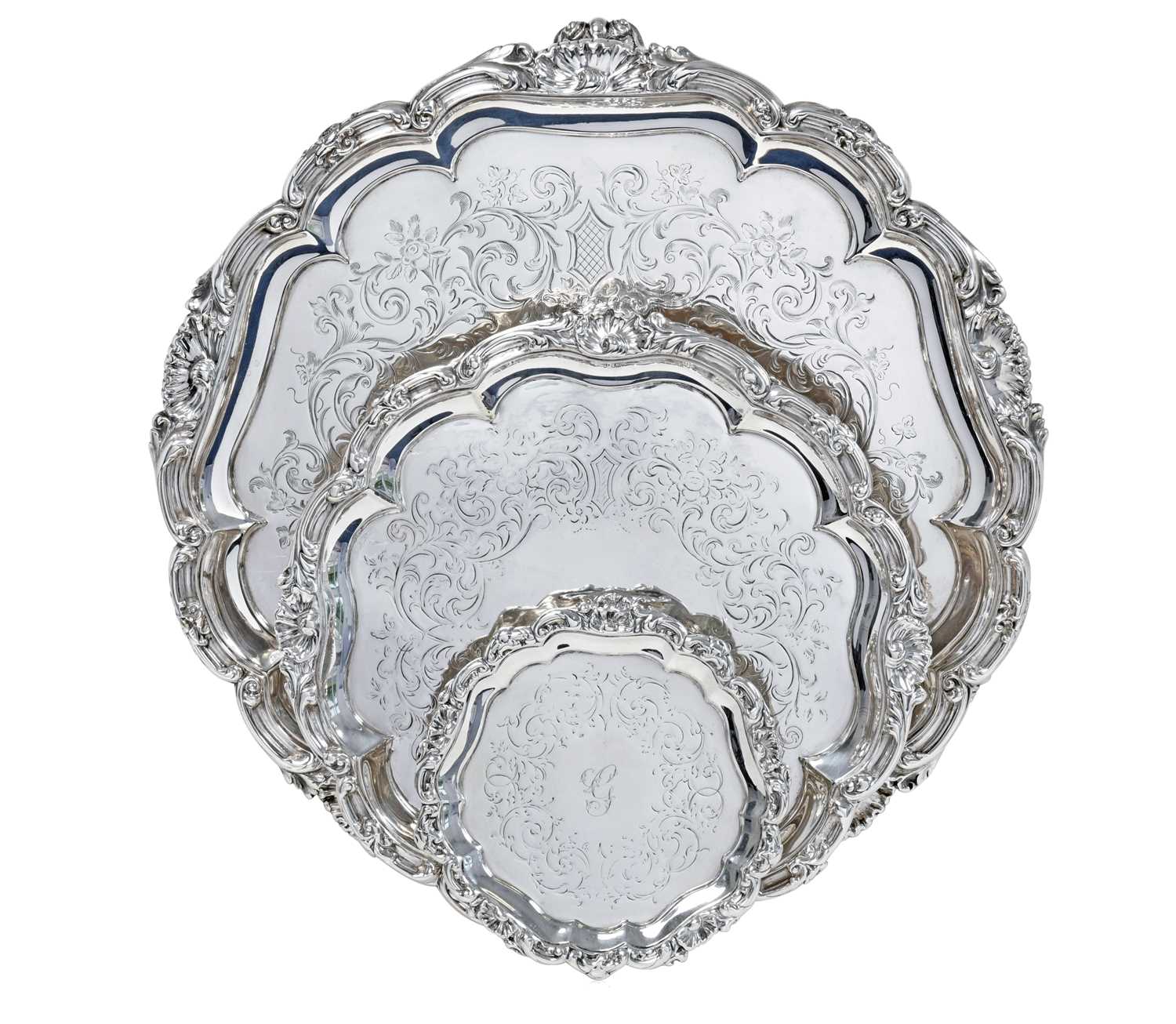 Lot 2313 - A Graduated Set of Three Victorian Silver
