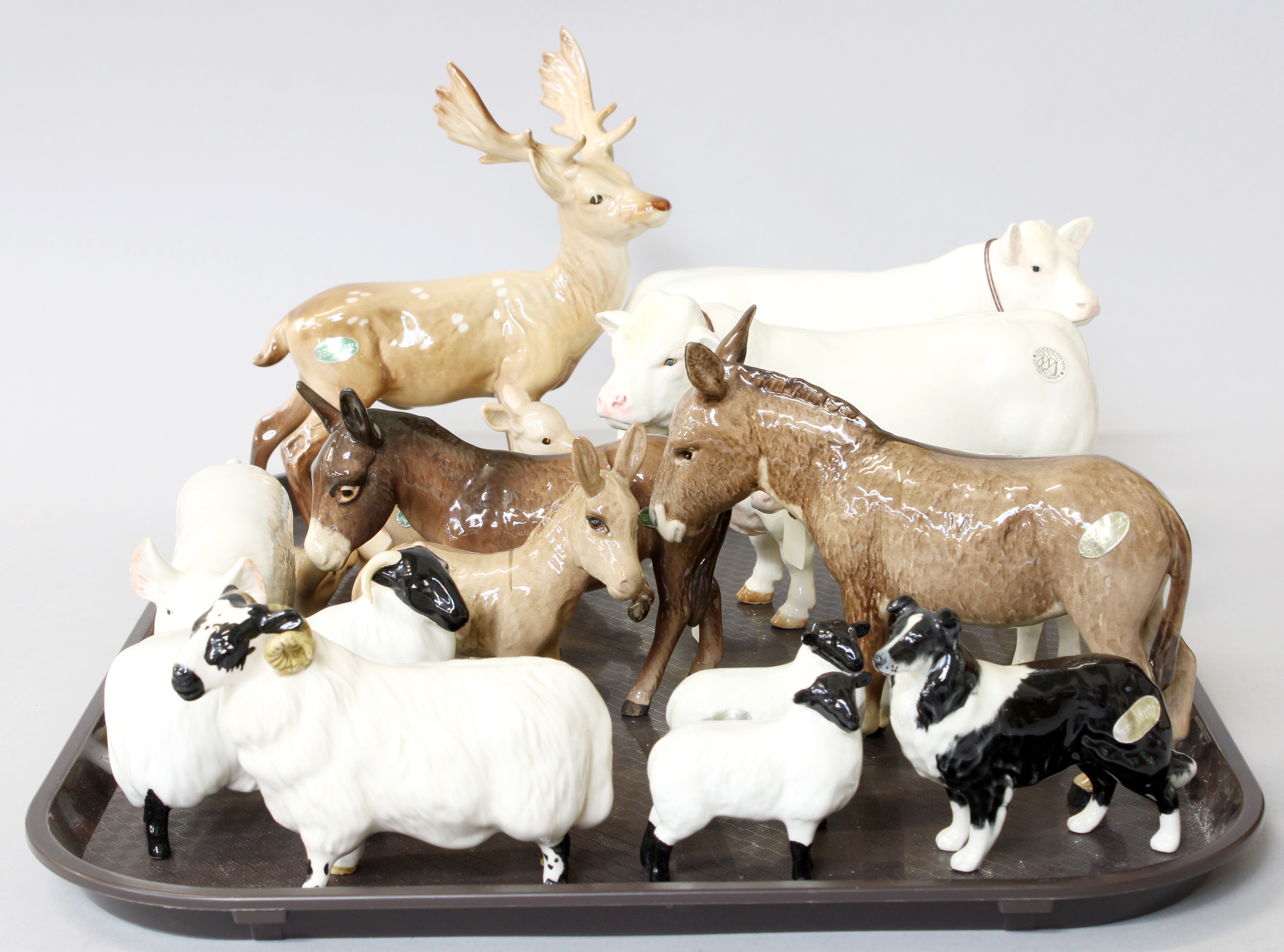 Lot 210 - Beswick Farm Animals, including a boar,