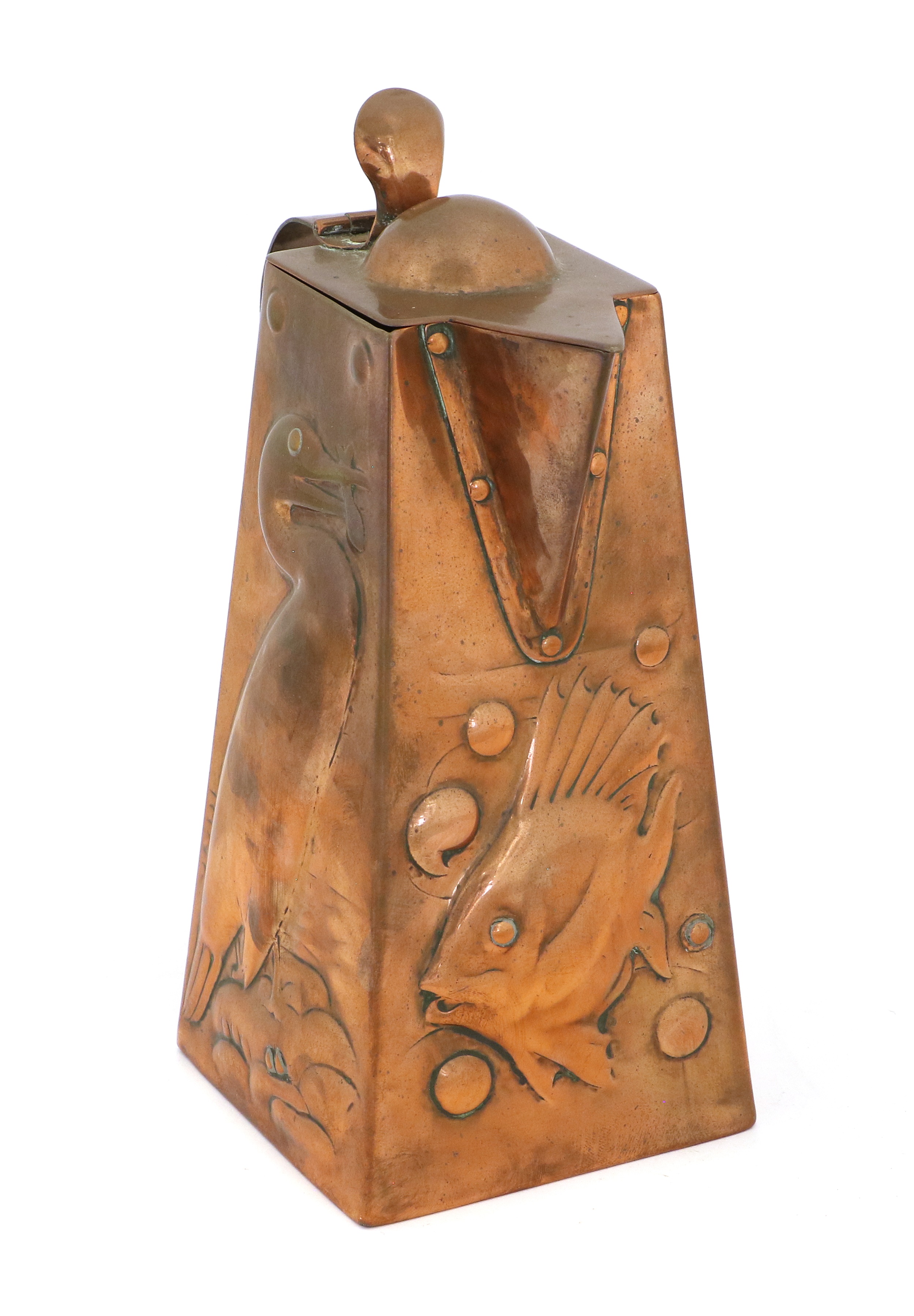 Lot 126 - An Arts & Crafts Newlyn Copper Hot Water Jug,