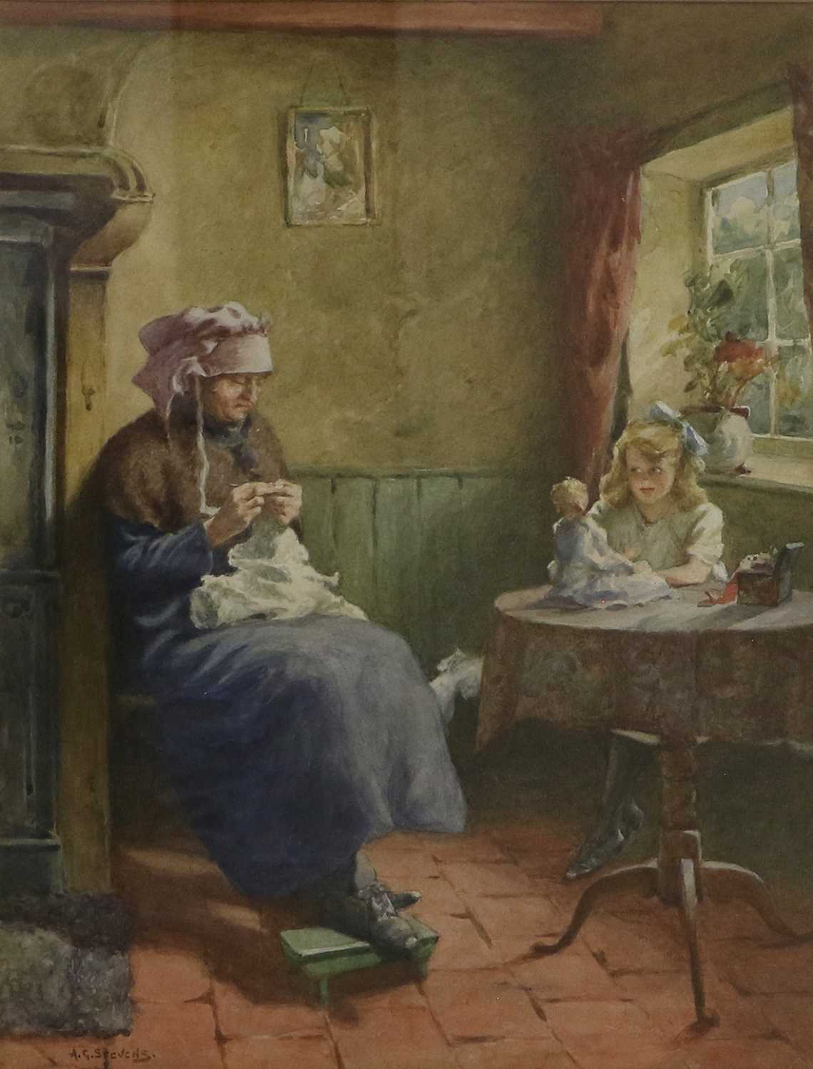 Lot 1070 - Albert George Stevens (1863-1925) Playing