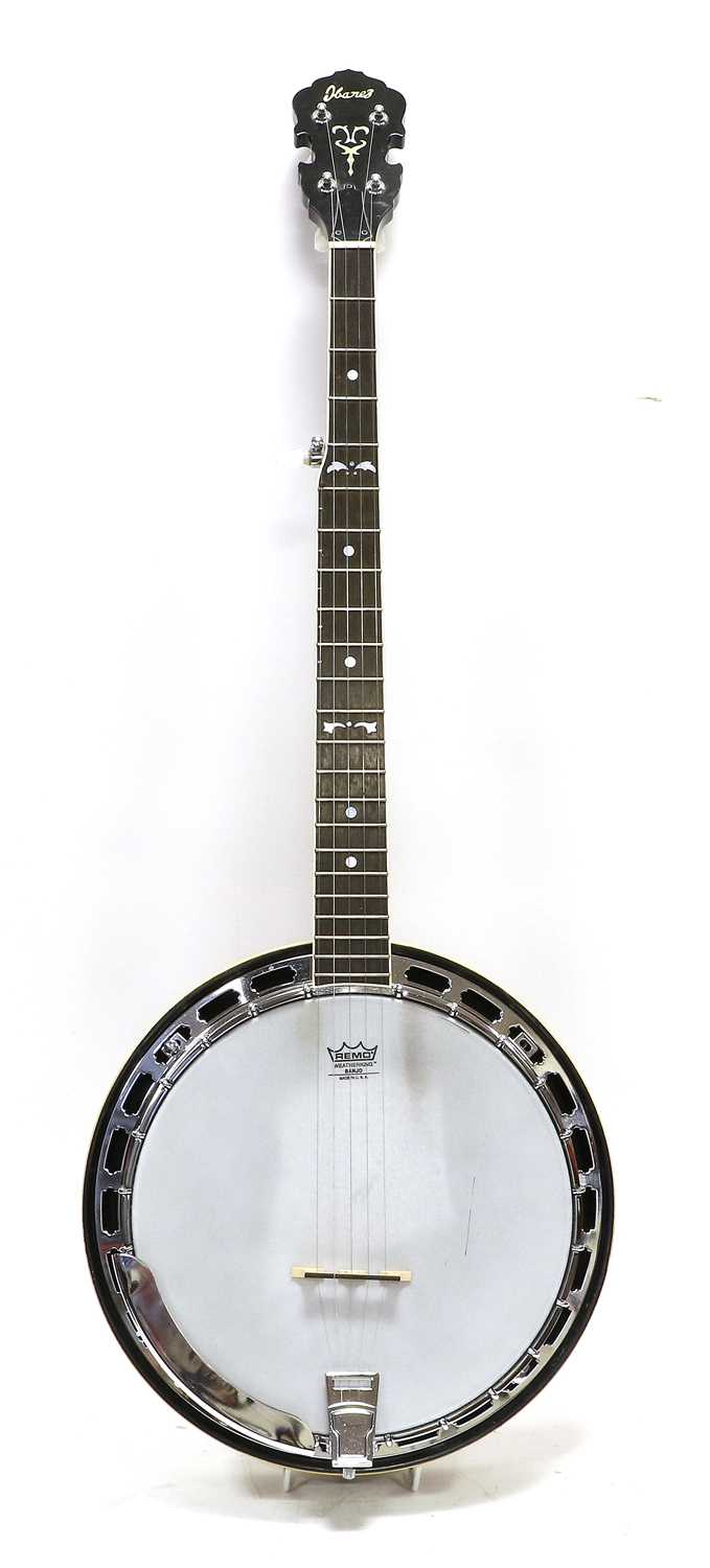 Lot 45 - Banjo Five String, By Ibanez (Made In Japan)
