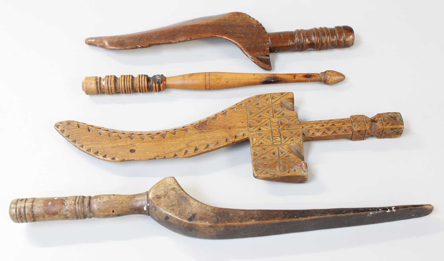 Lot 1194 - Chip Carved 19th Century Knitting