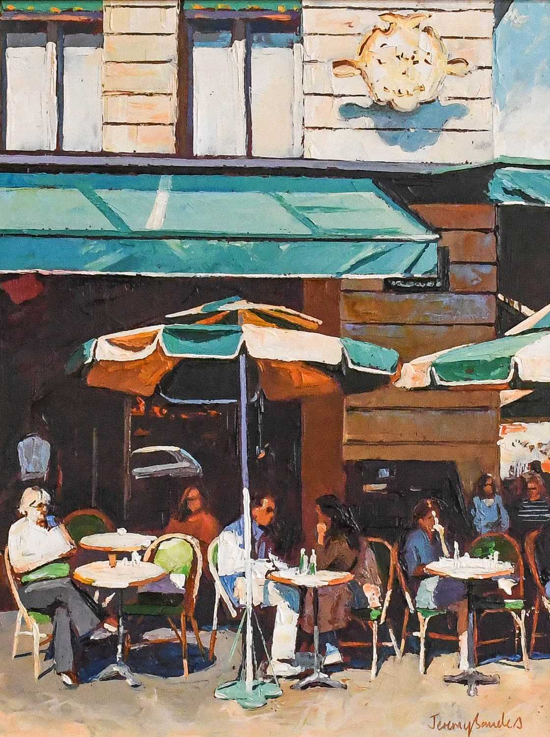 Lot 1028 - Jeremy Sanders (b.1969) Parisian cafe with
