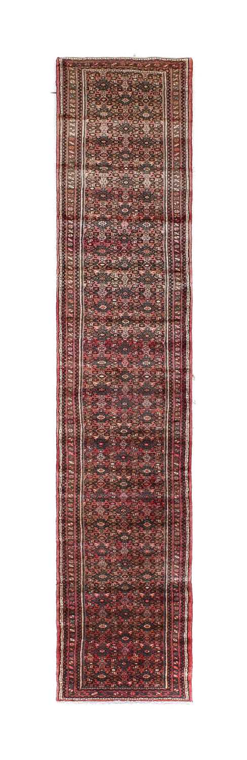 Lot 384 - Narrow Hamadan Runner, modern The Herati