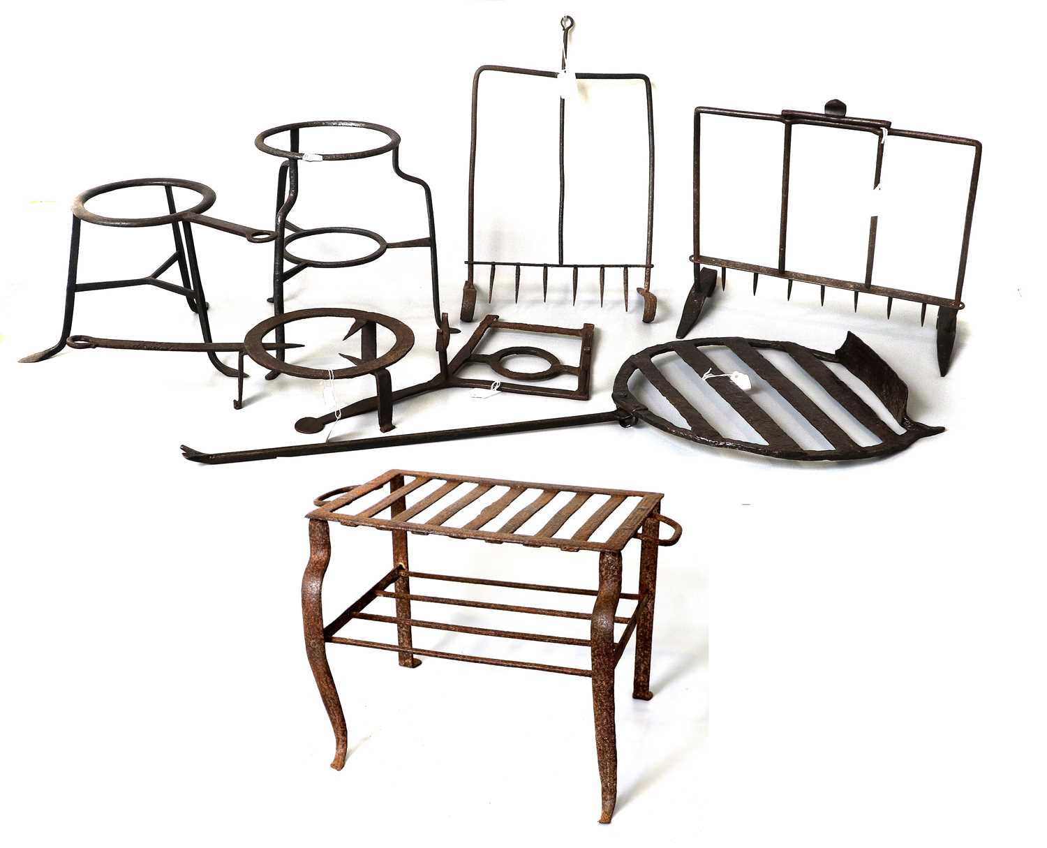 Lot 173 - An Irish Wrought Iron Harnen Stand,