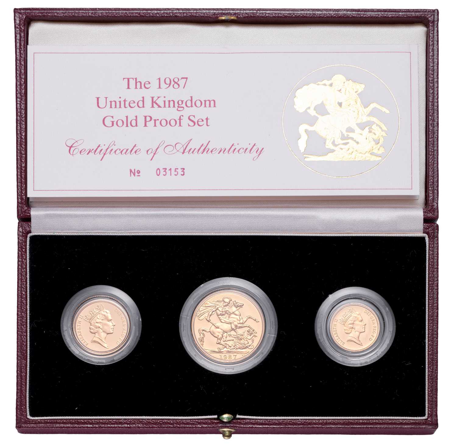 Lot 299 - United Kingdom, Gold Proof Collection 1987,