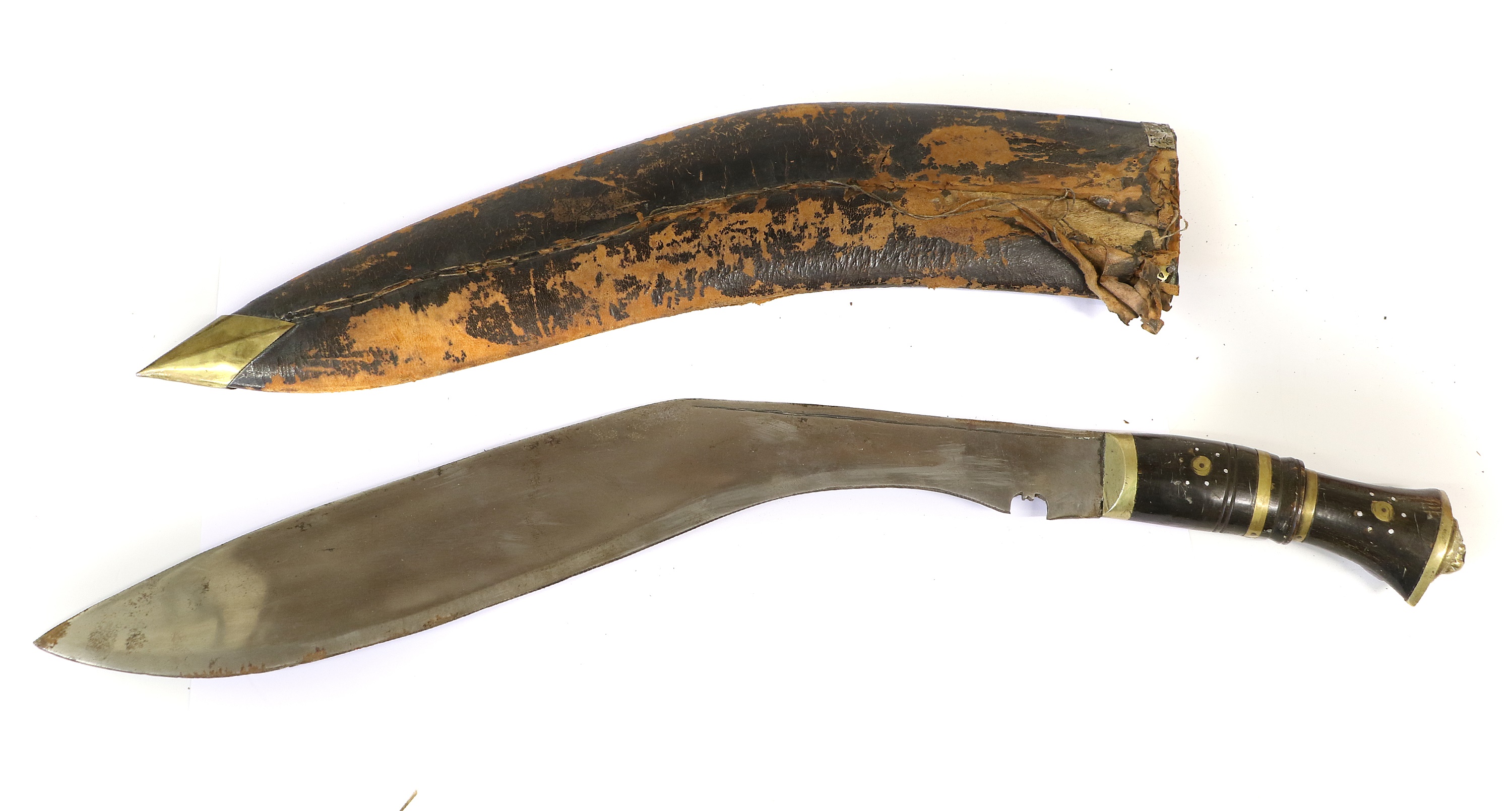 Lot 199 - Seven Indian Kukris, of varying sizes, four