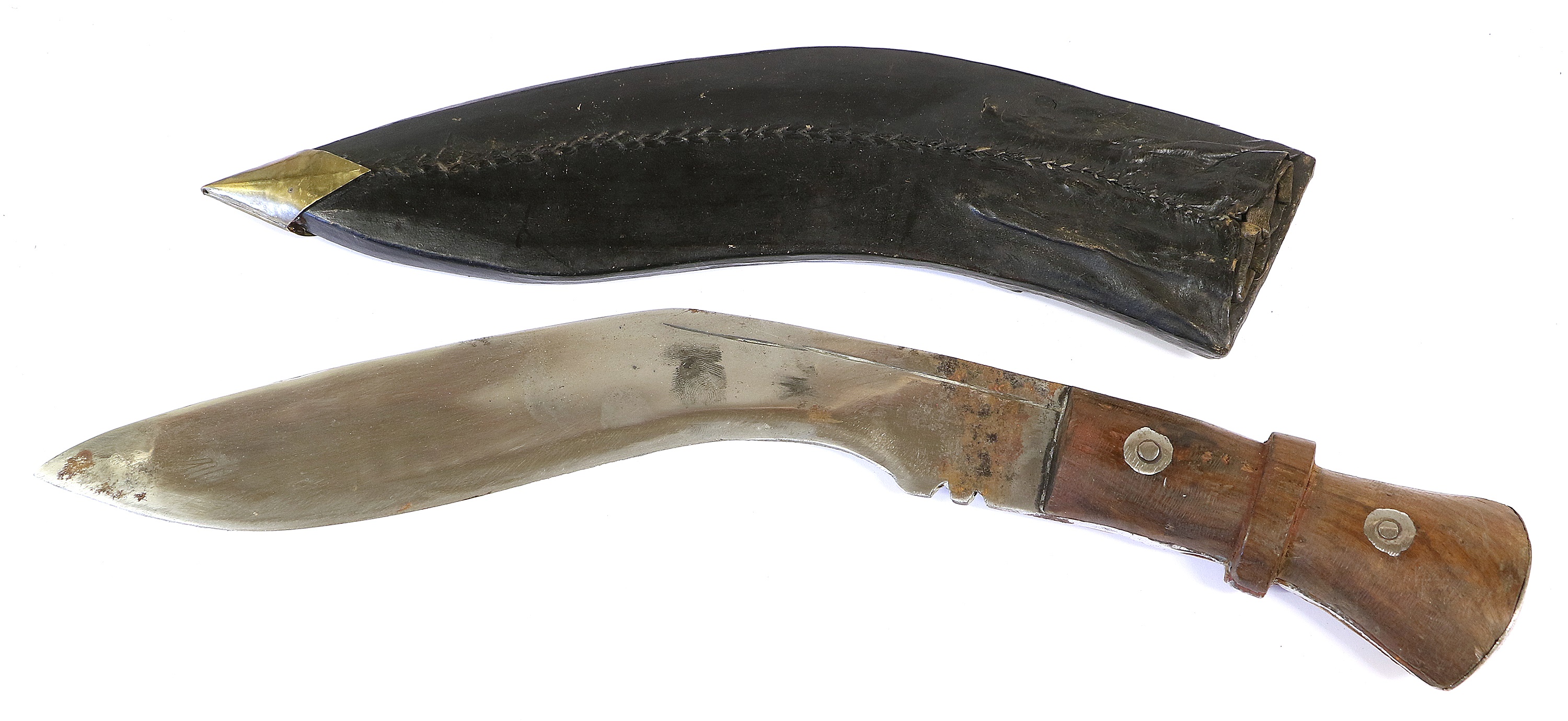 Lot 199 - Seven Indian Kukris, of varying sizes, four