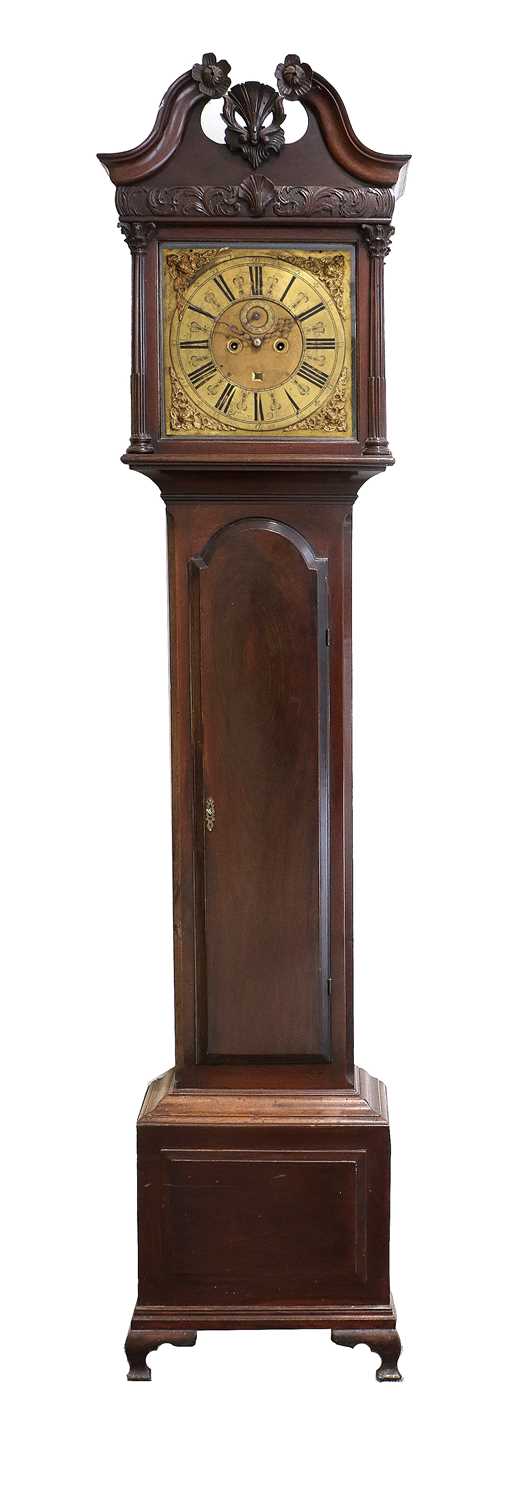 Lot 699 - A Mahogany Eight Day Longcase Clock, swan