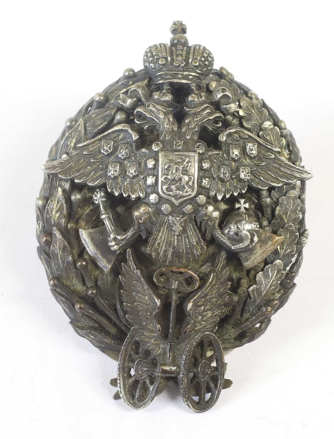 Lot 120 - An Imperial Russian Badge, in white metal,