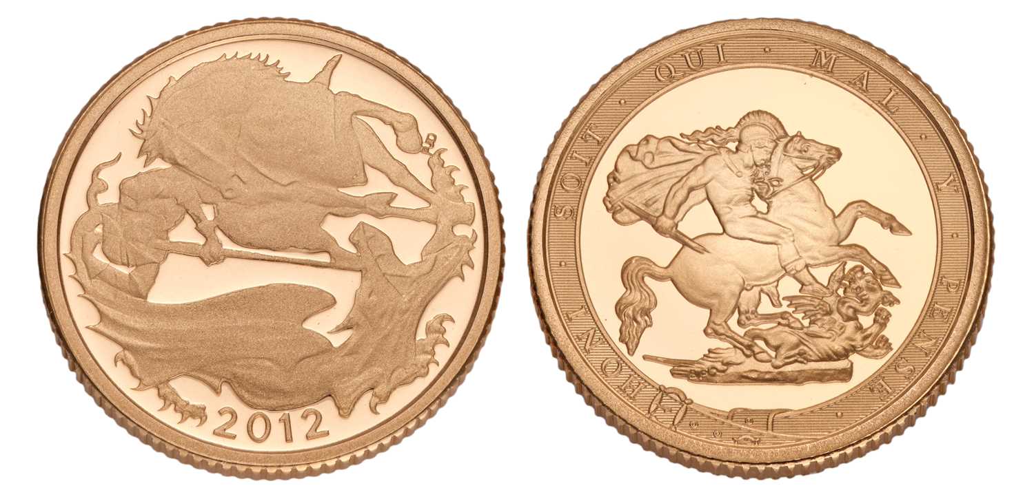 Lot 284 - 2x Elizabeth II, Proof Quarter Sovereigns,