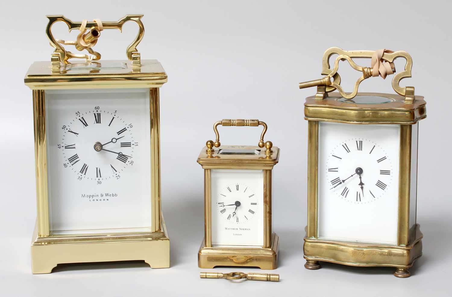 Lot 222 - A Brass Carriage Timepiece, circa 1900,