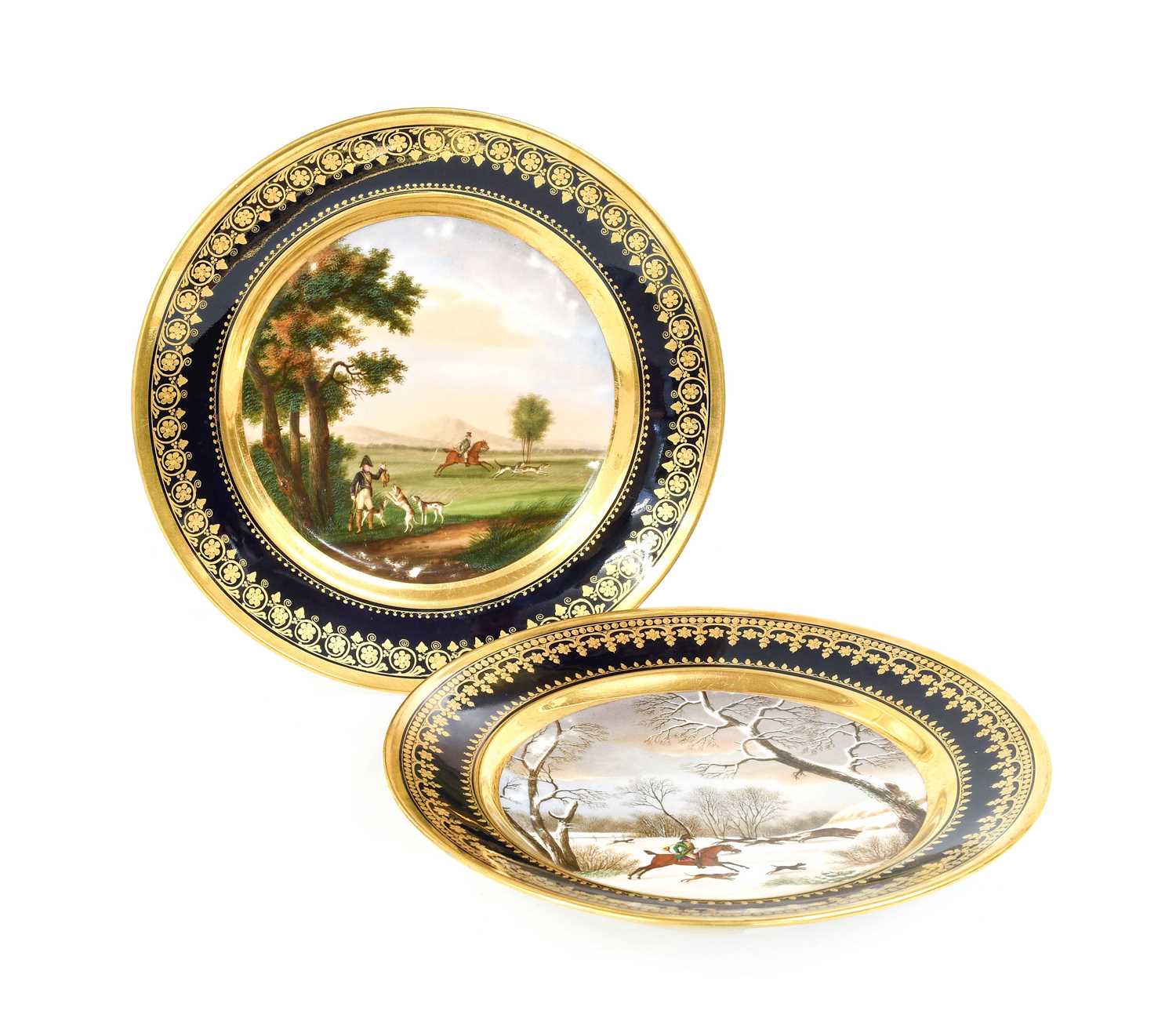Lot 61 - Two Darte Porcelain Plates, circa 1810, with