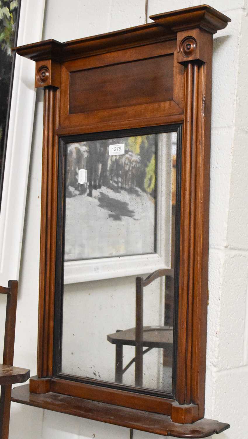 Lot 1279 - A Mahogany Framed Pier Glass, with mercury