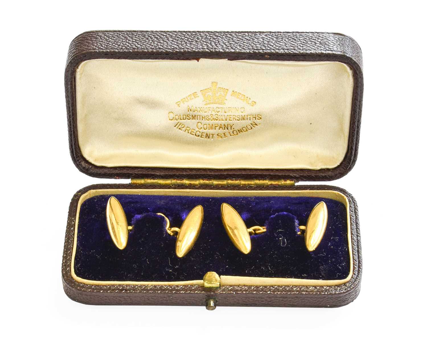 Lot 431 - A Pair of Cufflinks, formed of chain linked