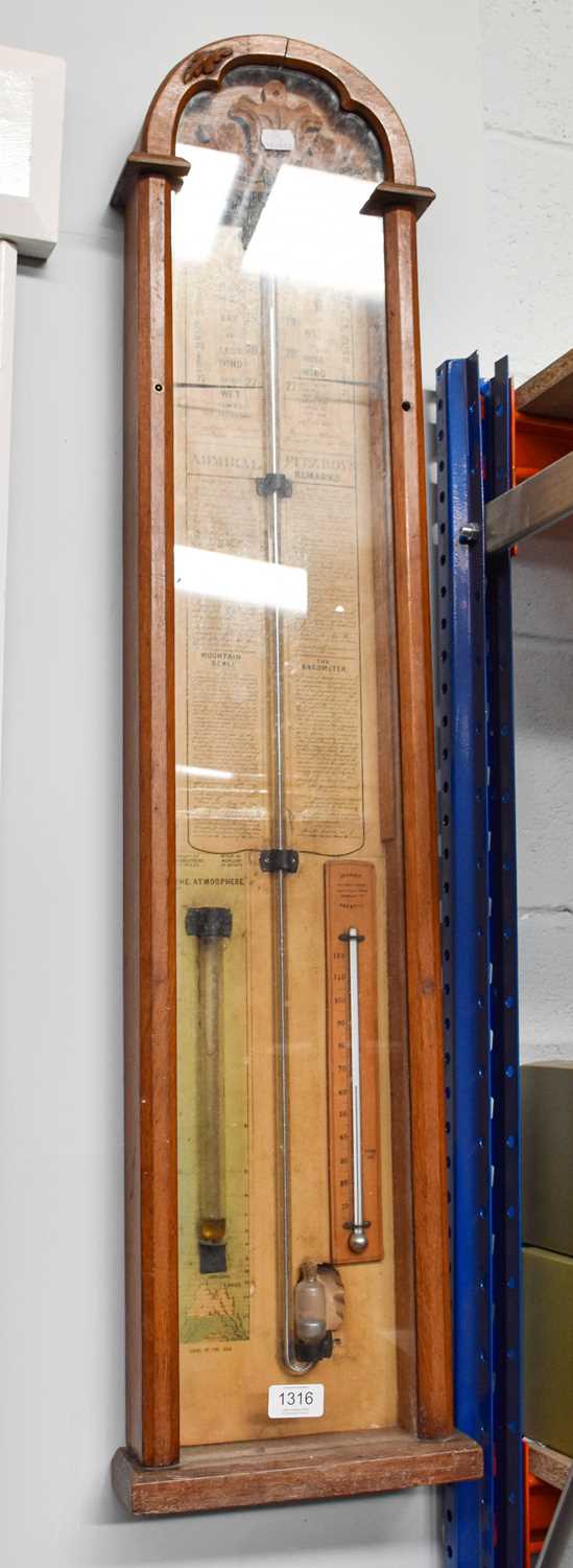 Lot 1316 - An Oak Cased Admiral Fitzroys Barometer,