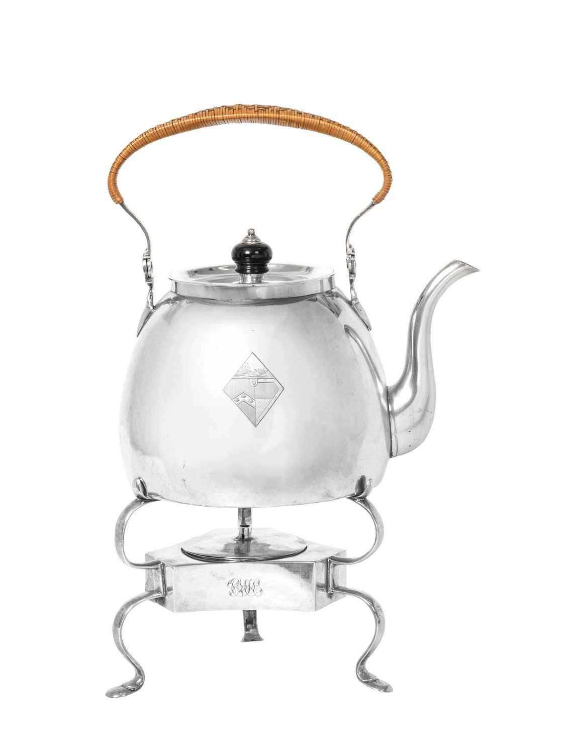 Lot 2022 - A George III Irish Silver Kettle, Stand and