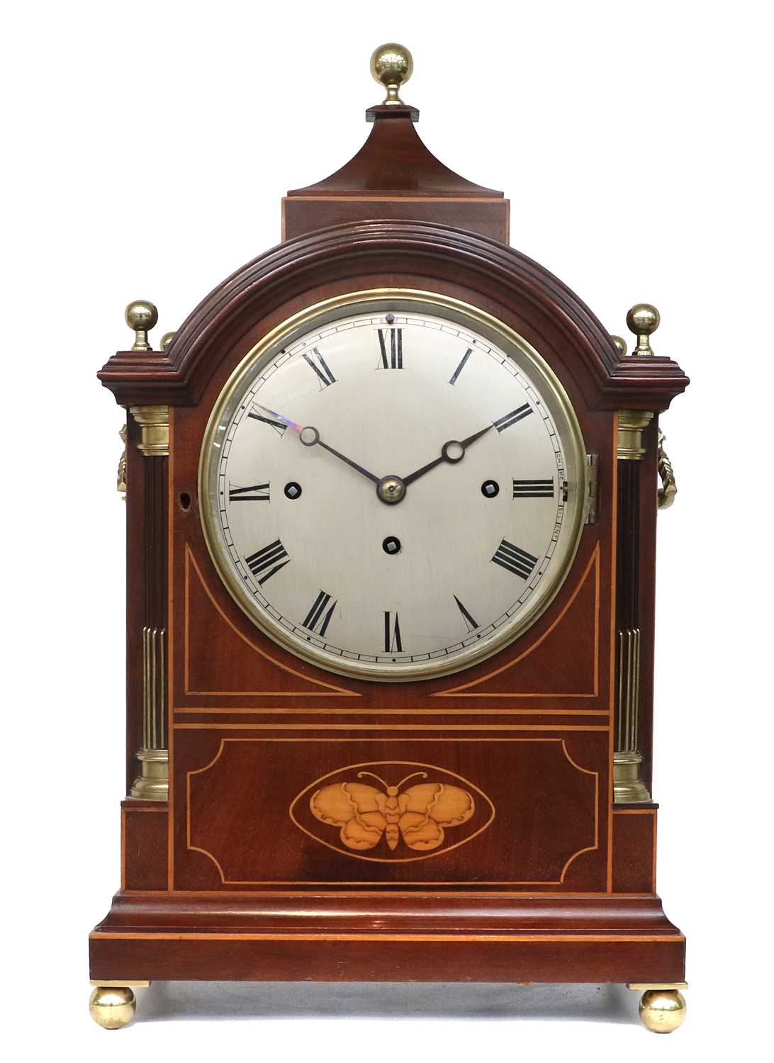 Lot 685 - A Mahogany Chiming Table Clock, circa 1900,