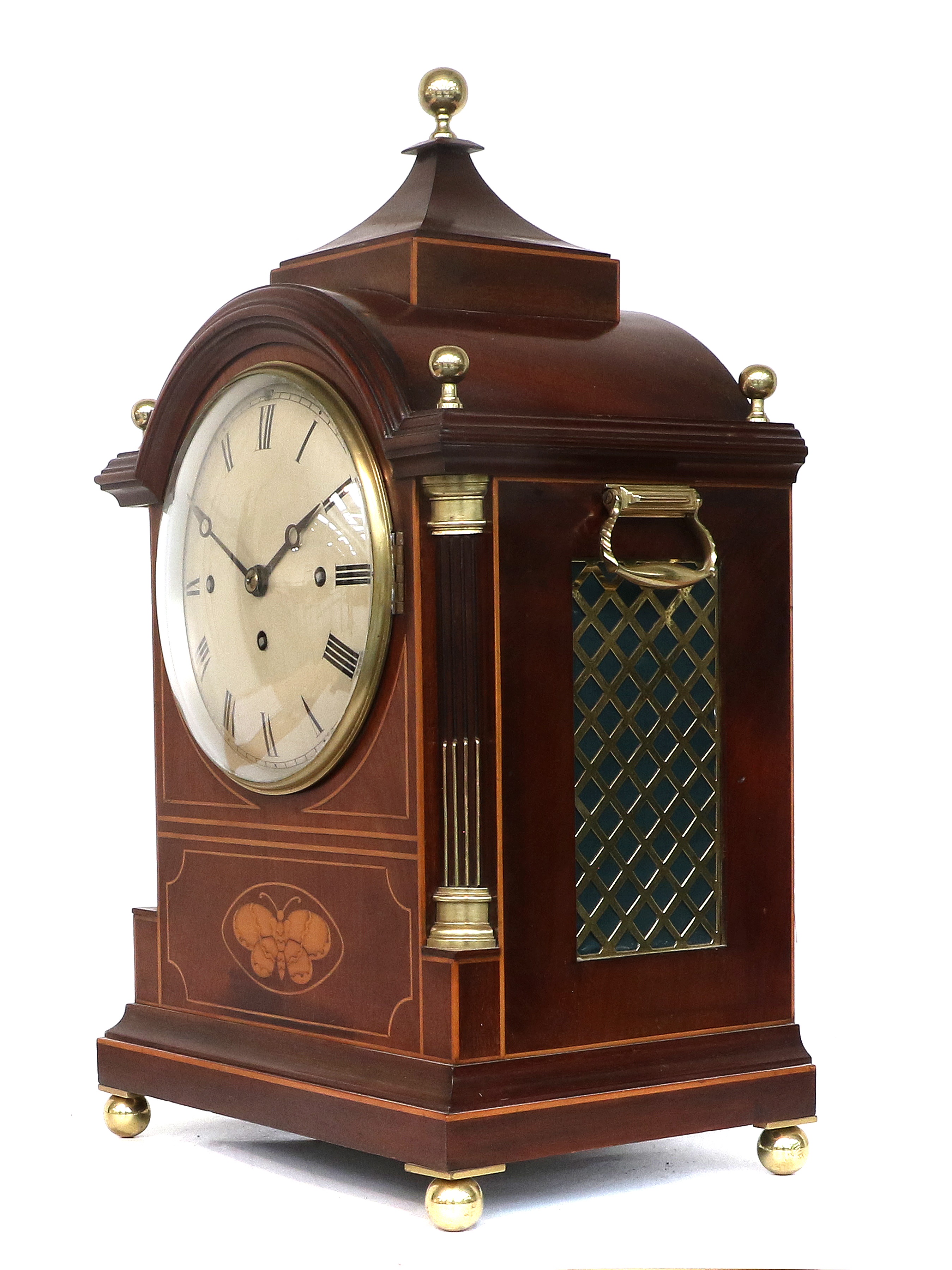 Lot 685 - A Mahogany Chiming Table Clock, circa 1900,