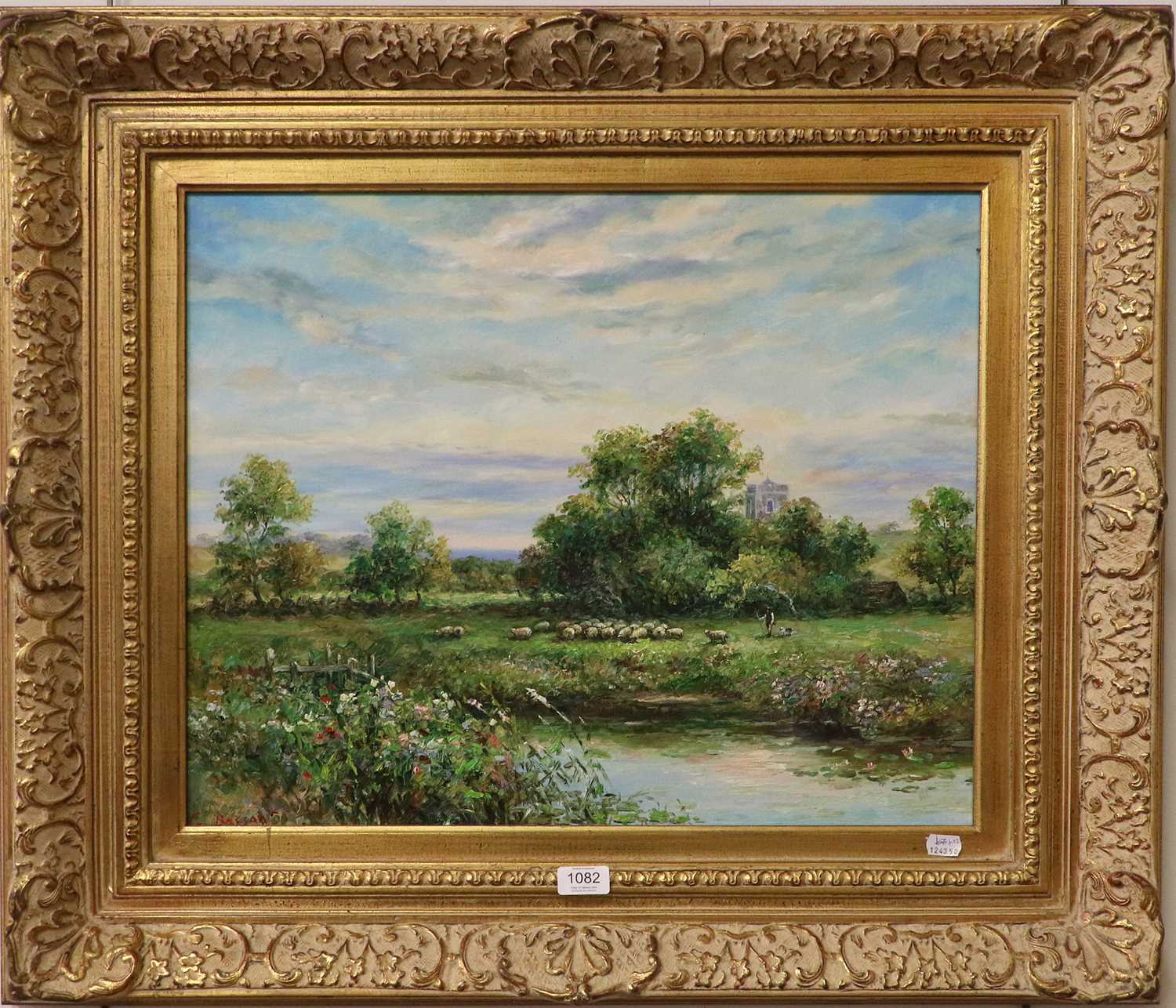 Lot 1082 - G Bassano (20th Century) Summer landscape