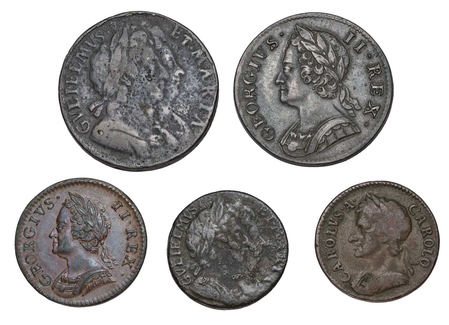 Lot 81 - Small Assortment of Copper Coins, 5 coins