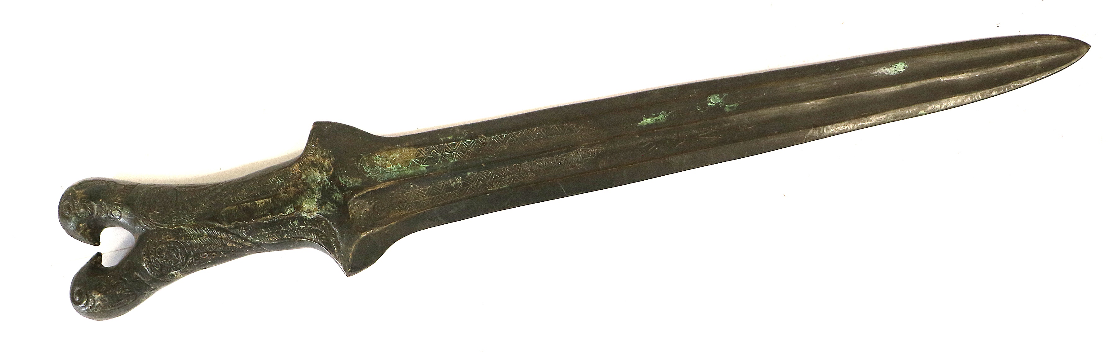 Lot 235 - Three Ancient Style Bronze Short Swords, one