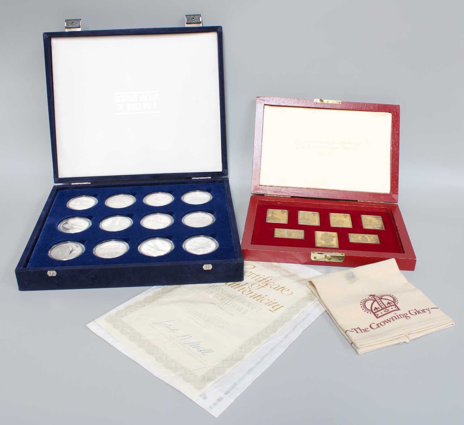Lot 136 - Two Silver Commemorative Sets, comprising