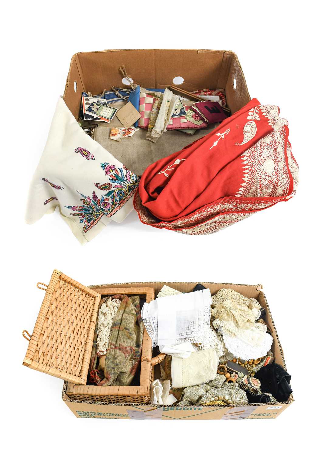 Lot 2015 - Assorted Haberdashery, Lace and Eastern