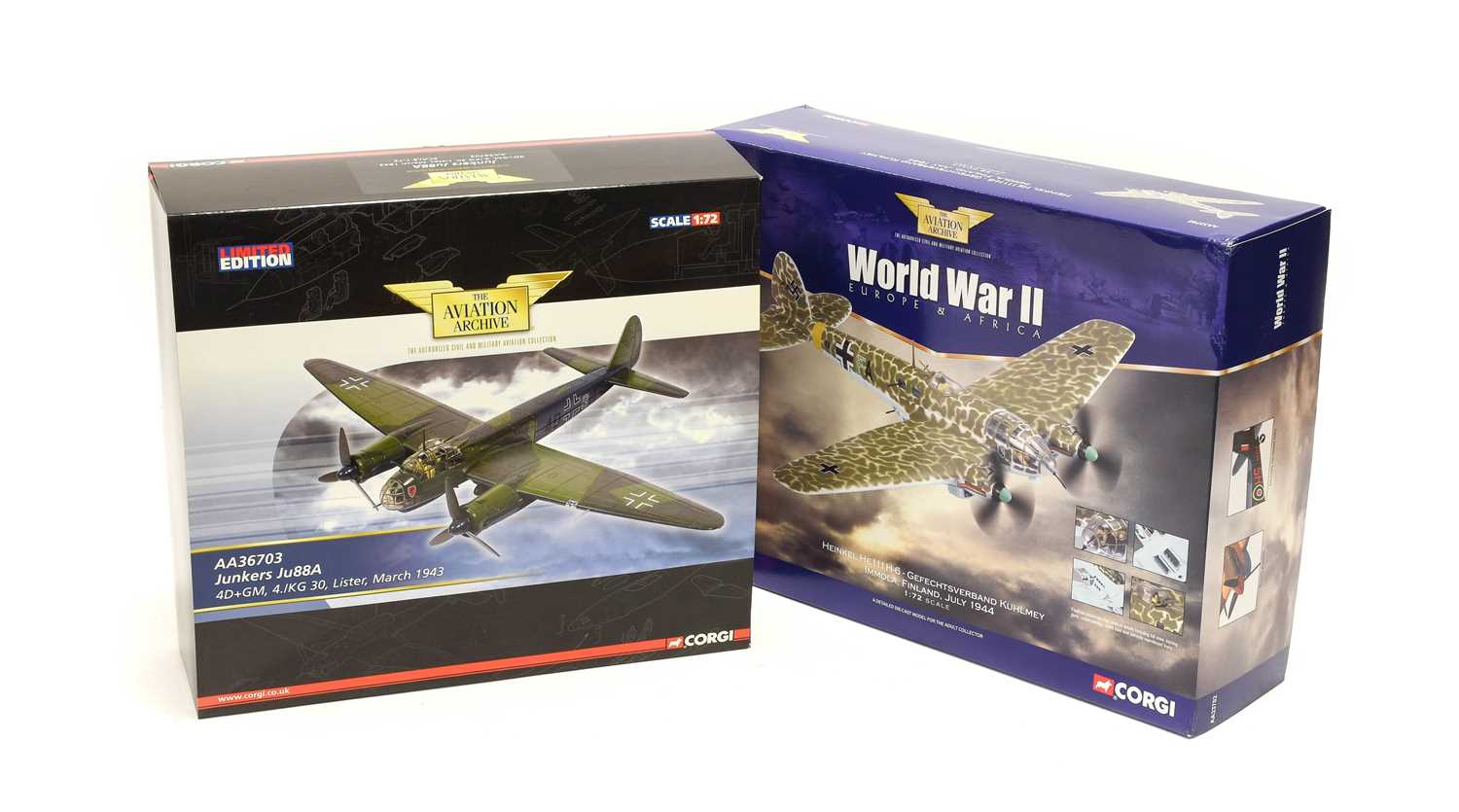 Lot 3446 - Corgi Aviation Archive 1:72 Scale Two WWII